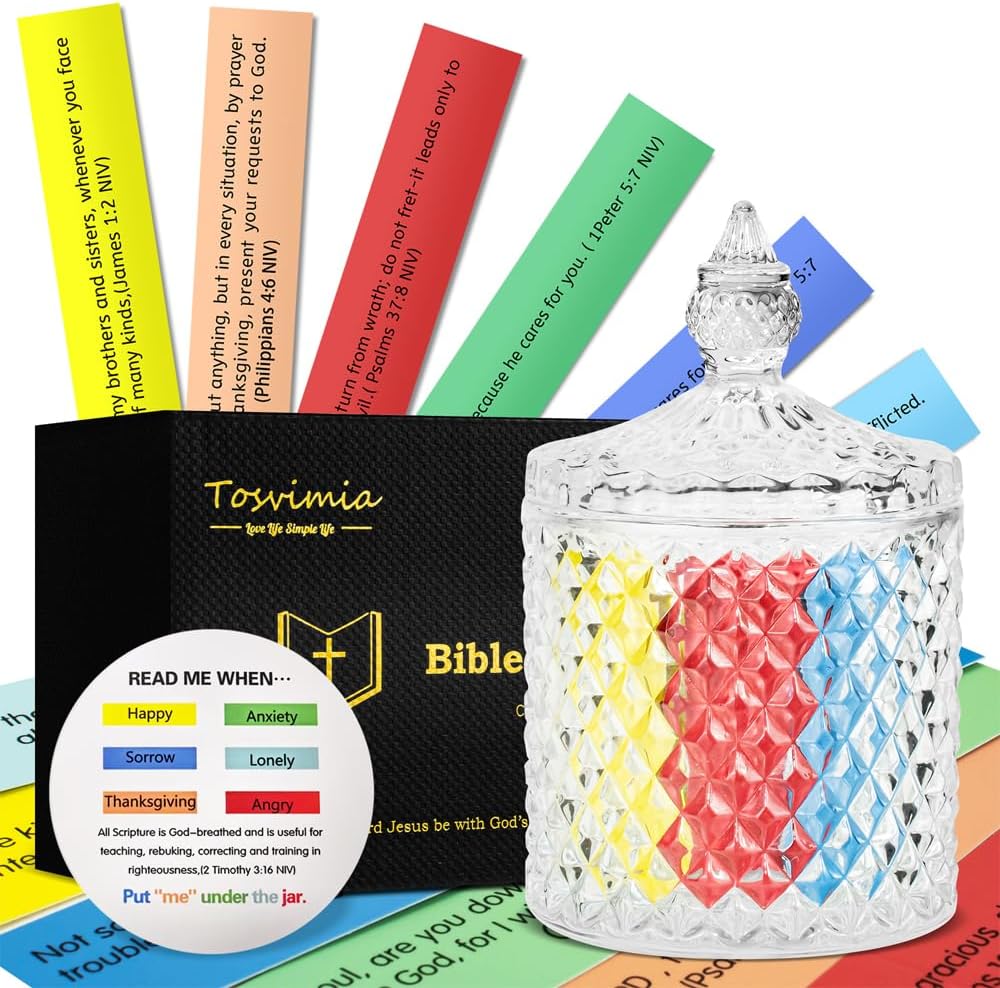 Amazon.com: Bible Verse Jar (NIV), Read Me When Bible Verses Jar ...