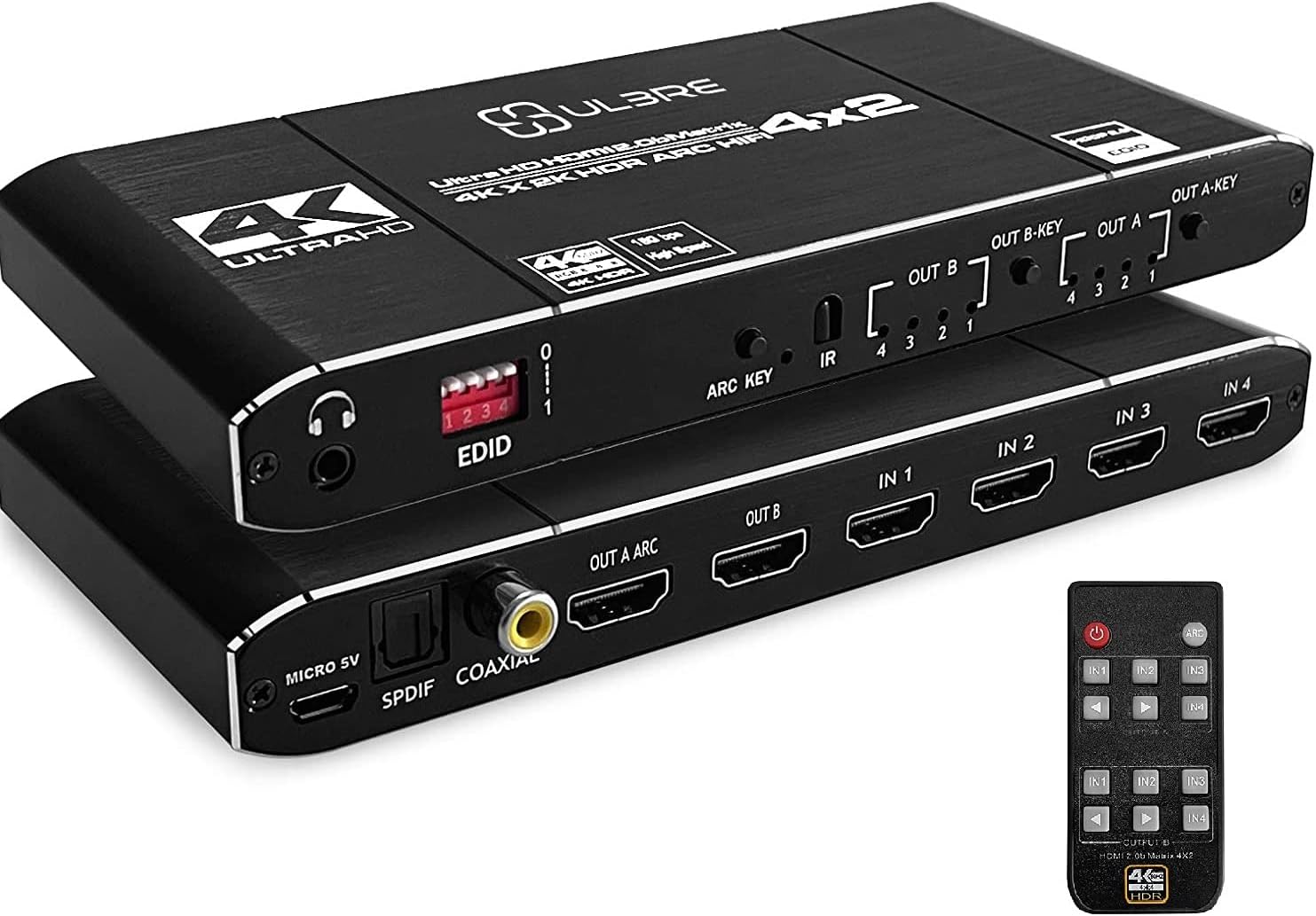 Amazon.com: 4x2 HDMI Matrix Switch,4 in 2 Out Matrix HDMI Video ...