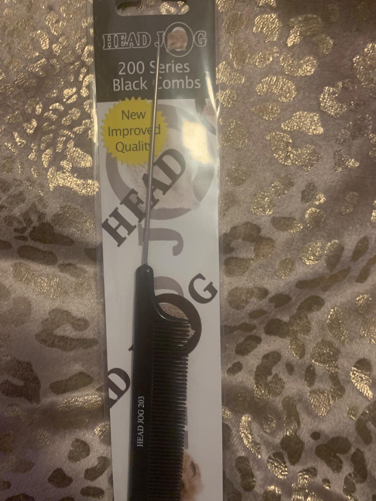 Head Jog 202 Pink Tail Comb. Styling & Sectioning Hair Comb. Steel ...