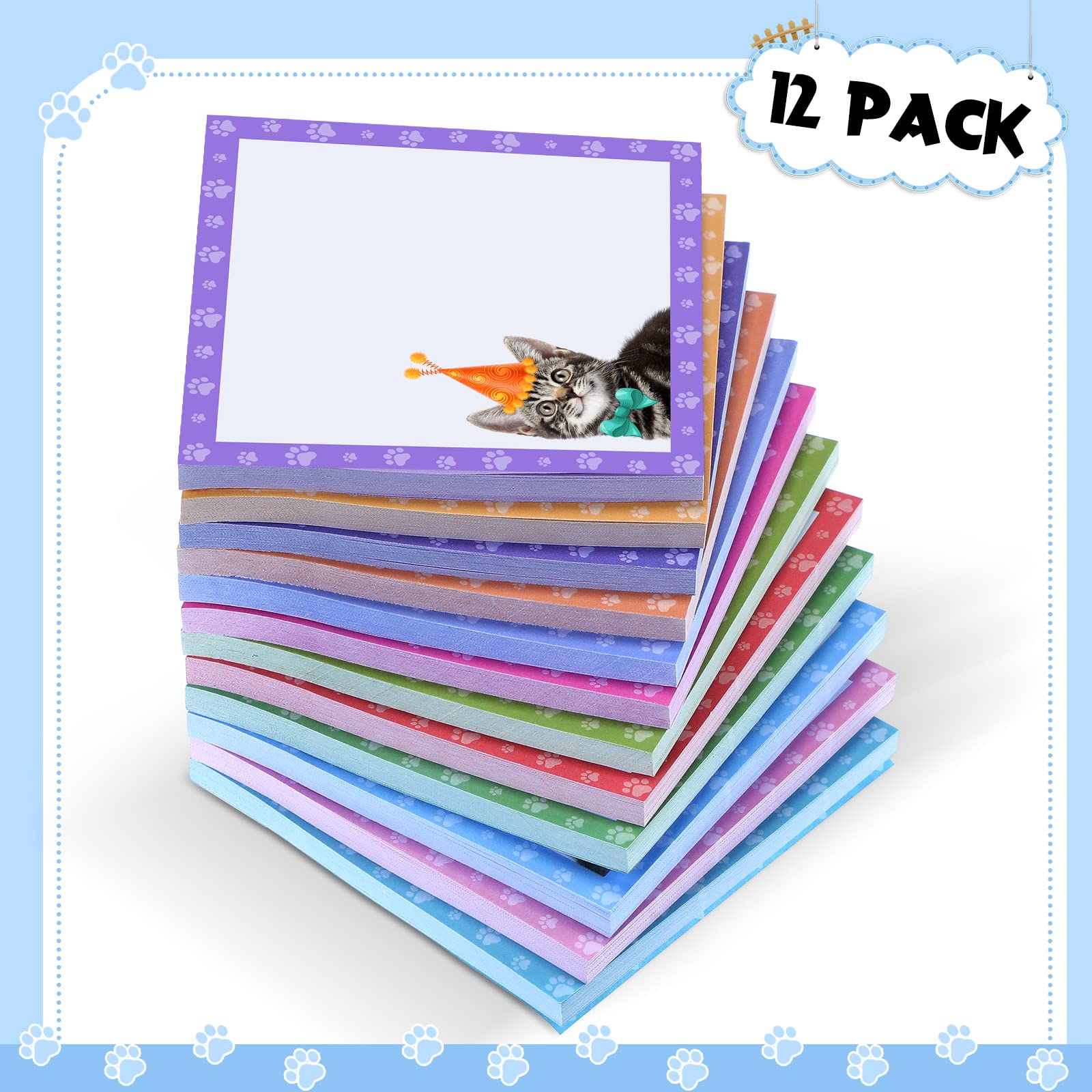 Snapklik.com : Handepo 12 Pack Cat Sticky Notes Small To Do List ...