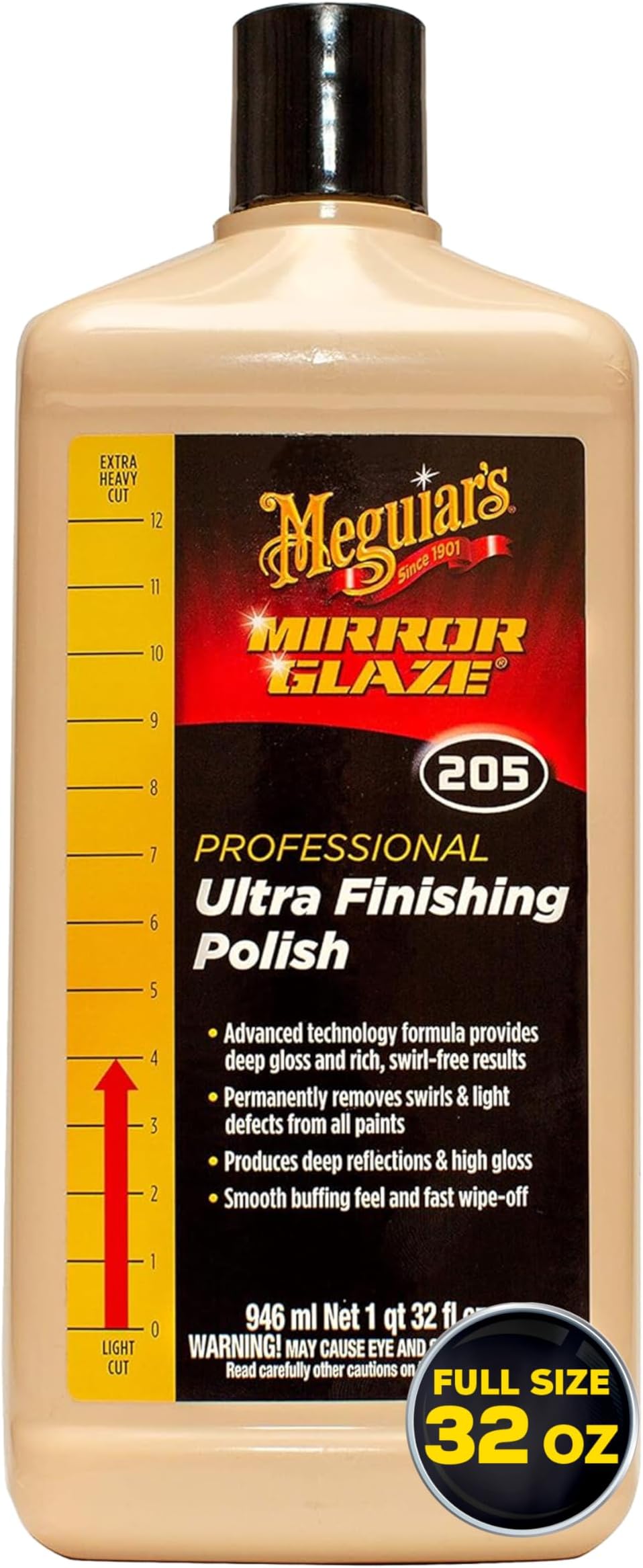 Meguiar's M205 Mirror Glaze Ultra Finishing Polish - 32 oz. : Amazon ...