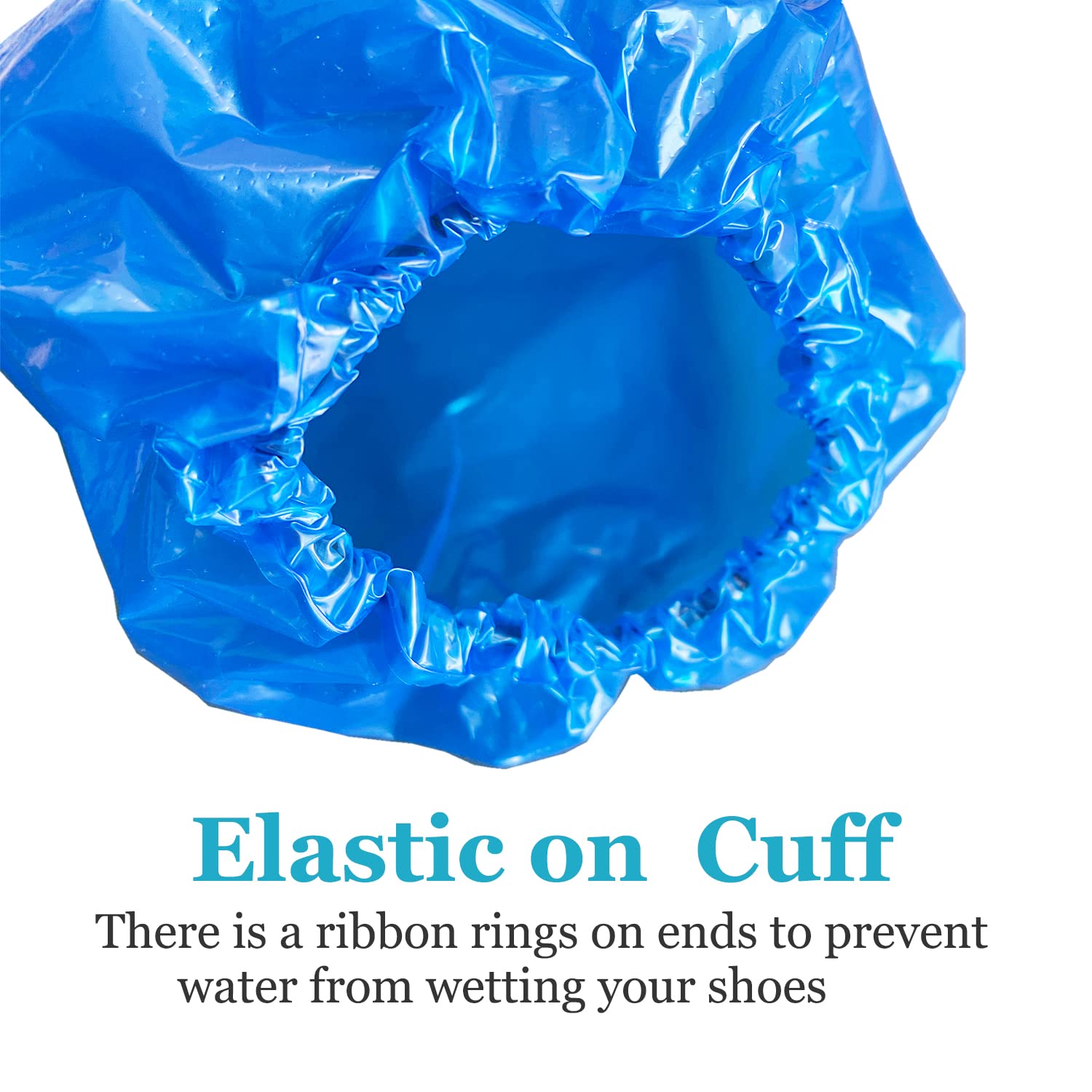 Yzurbu 50 Pcs (25 Pairs) Disposable Shoe Covers Non Slip Blue Rain ...