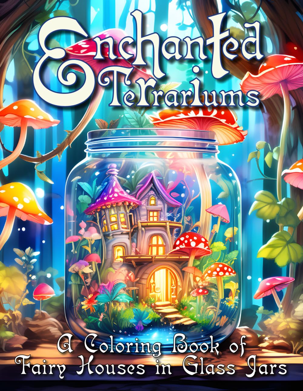 Amazon.com: Enchanted Terrariums: A Coloring Book of Fairy Houses in ...