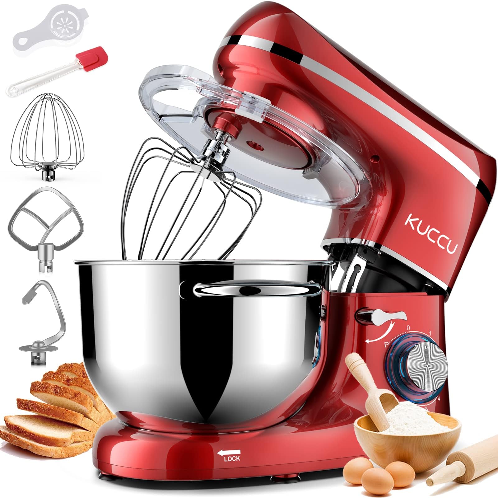 Amazon.com: VIVOHOME 3 in 1 Multifunctional Stand Mixer with 6 Quart ...