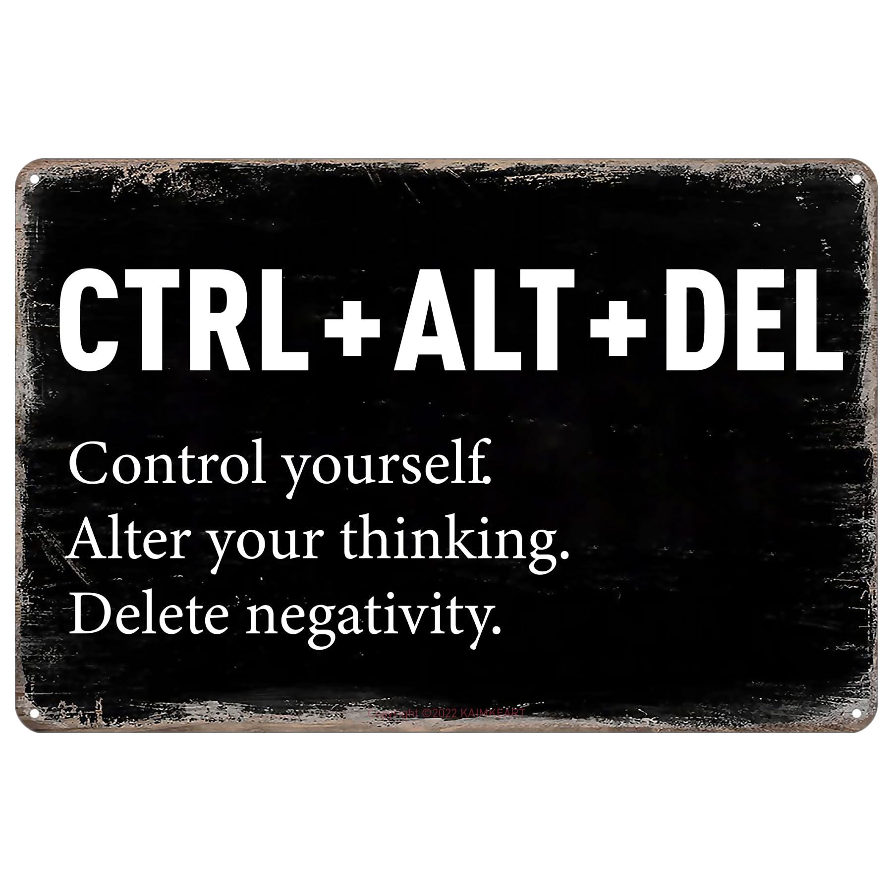 Amazon.com : "CTRL+ALT+DEL" Inspirational Motivational Wall Art & Decor ...