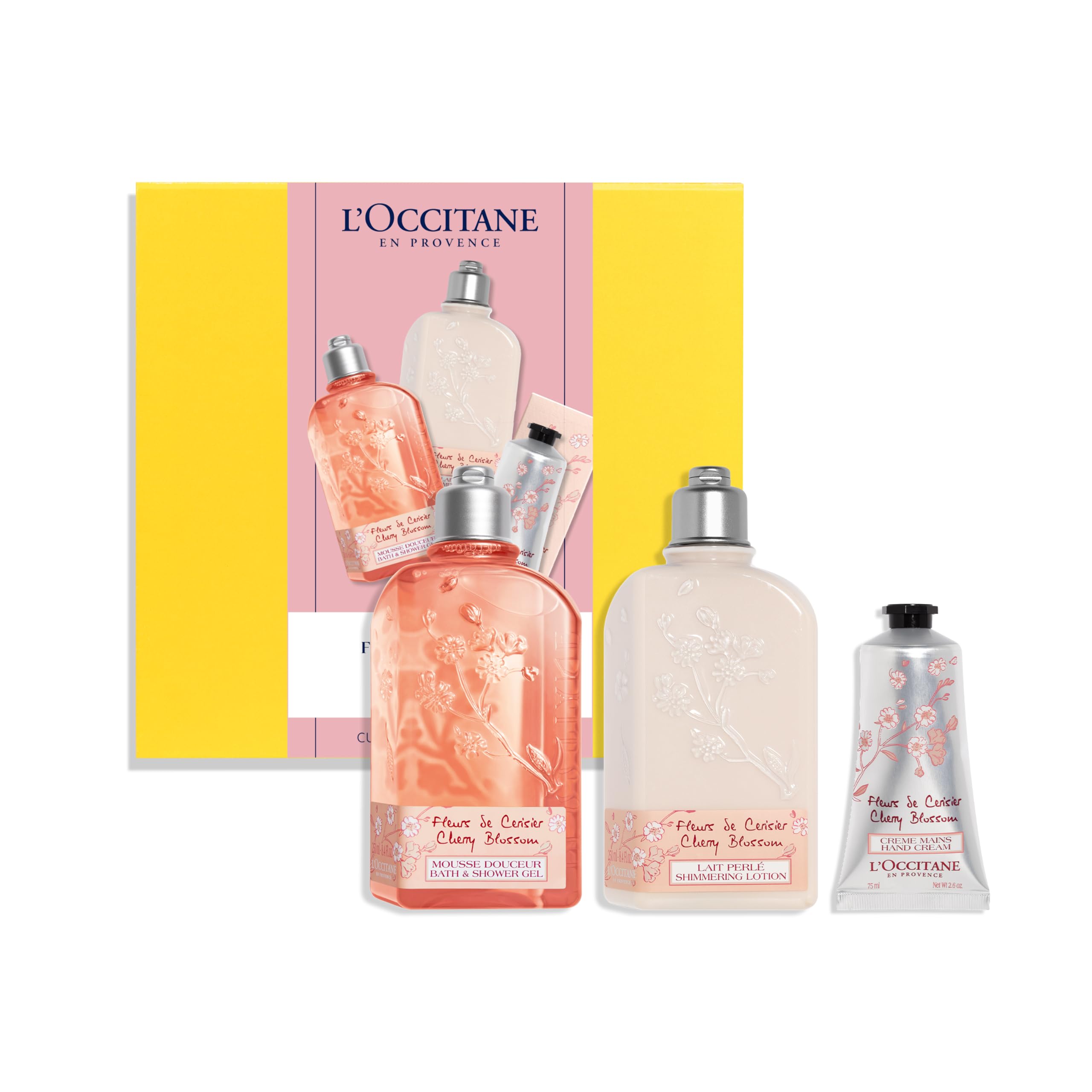 L'OCCITANE Cherry Blossom Bath and Body Care Set | Floral Scent | Vegan ...