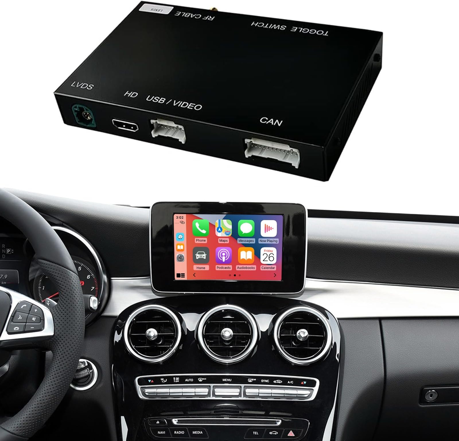 Amazon.com: NINETOM Wireless Carplay Retrofit Kit Decoder for Mercedes ...