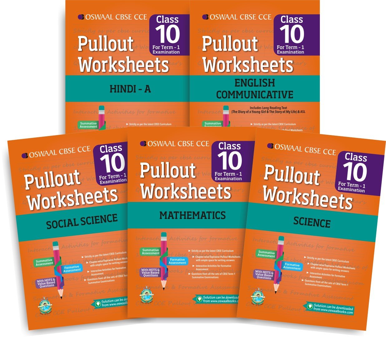 Oswaal CBSE CCE Pullout Worksheet Hindi A, English Communicative ...