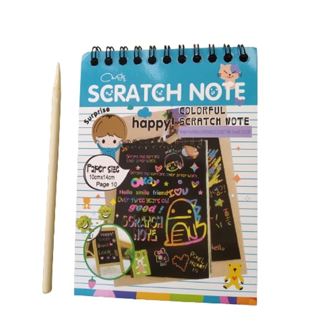 PETRICHOR Drawing Book 10 Pages Rainbow Scratch Paper Notes Scratch Art ...
