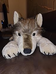 Amazon.com: Wild Republic Jumbo Wolf Plush, Giant Stuffed Animal, Plush ...