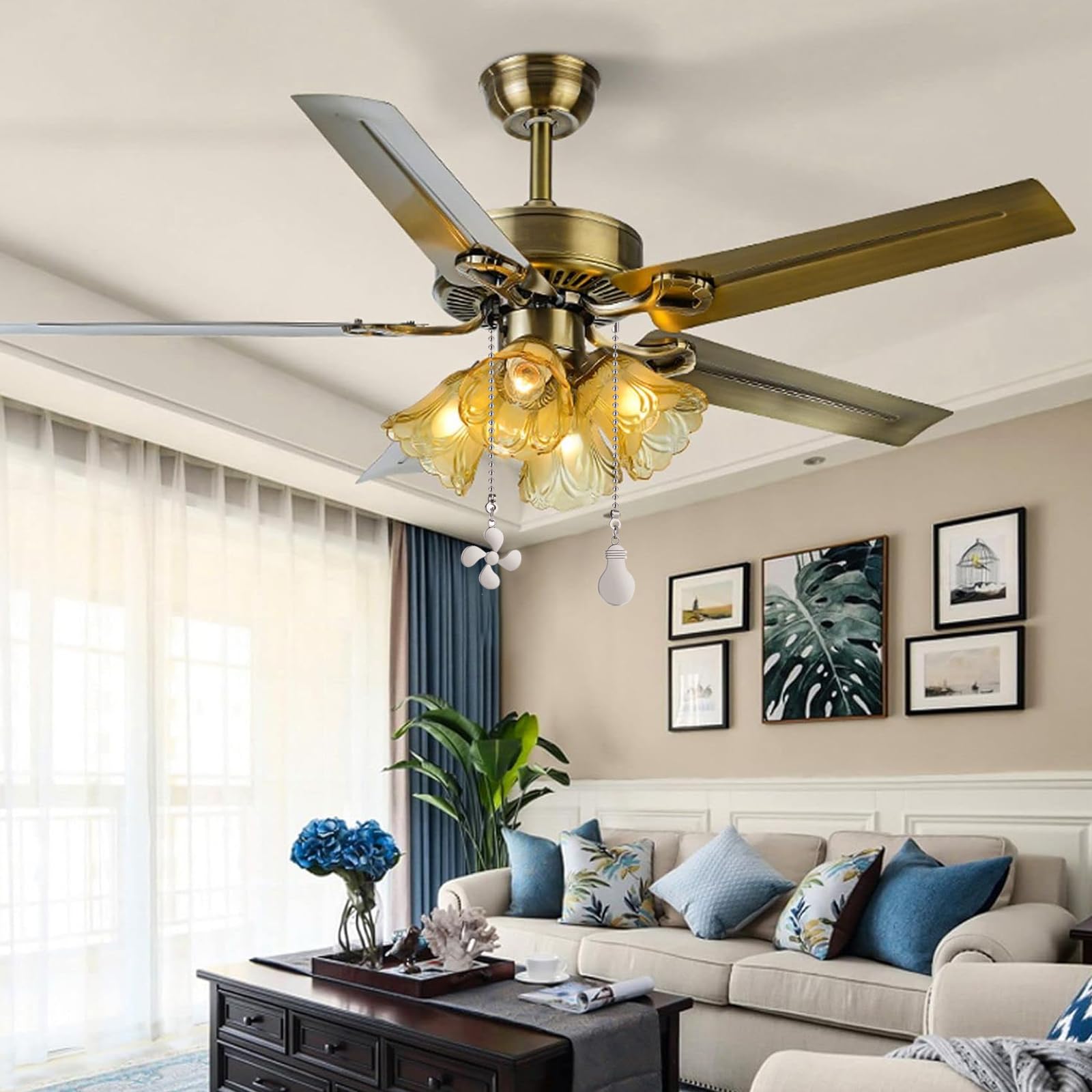 Ceiling Fan Chain Extender 4 Packs Ceiling Fan Pull Chains Pendant