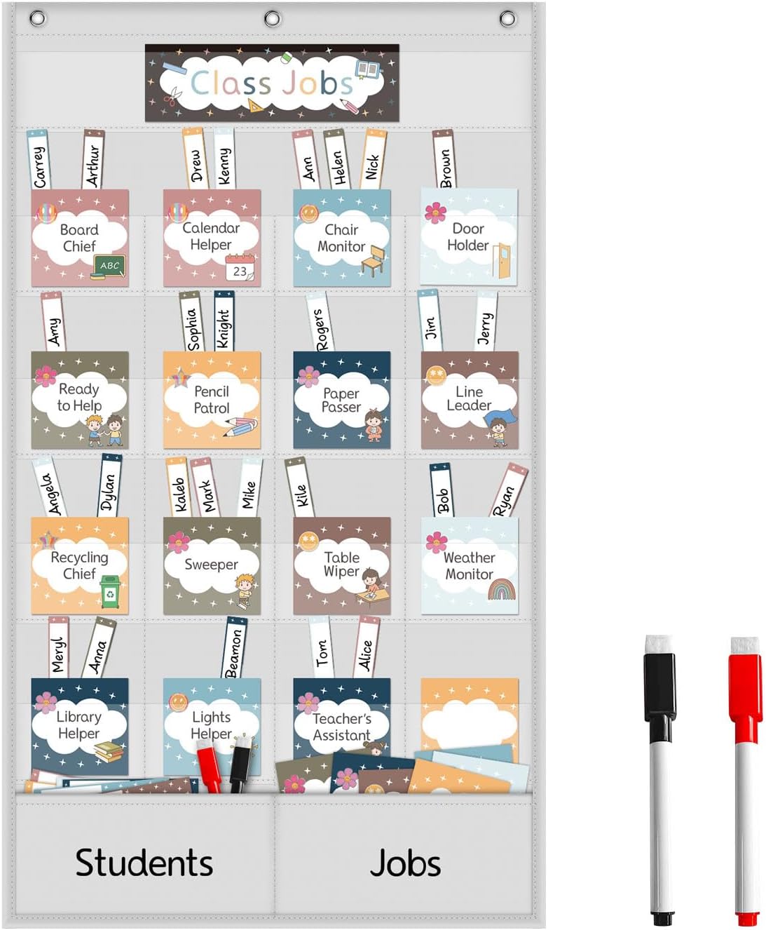 Amazon.com: Home Sweet Classroom Jobs Bulletin Board Set - 49 Pieces ...