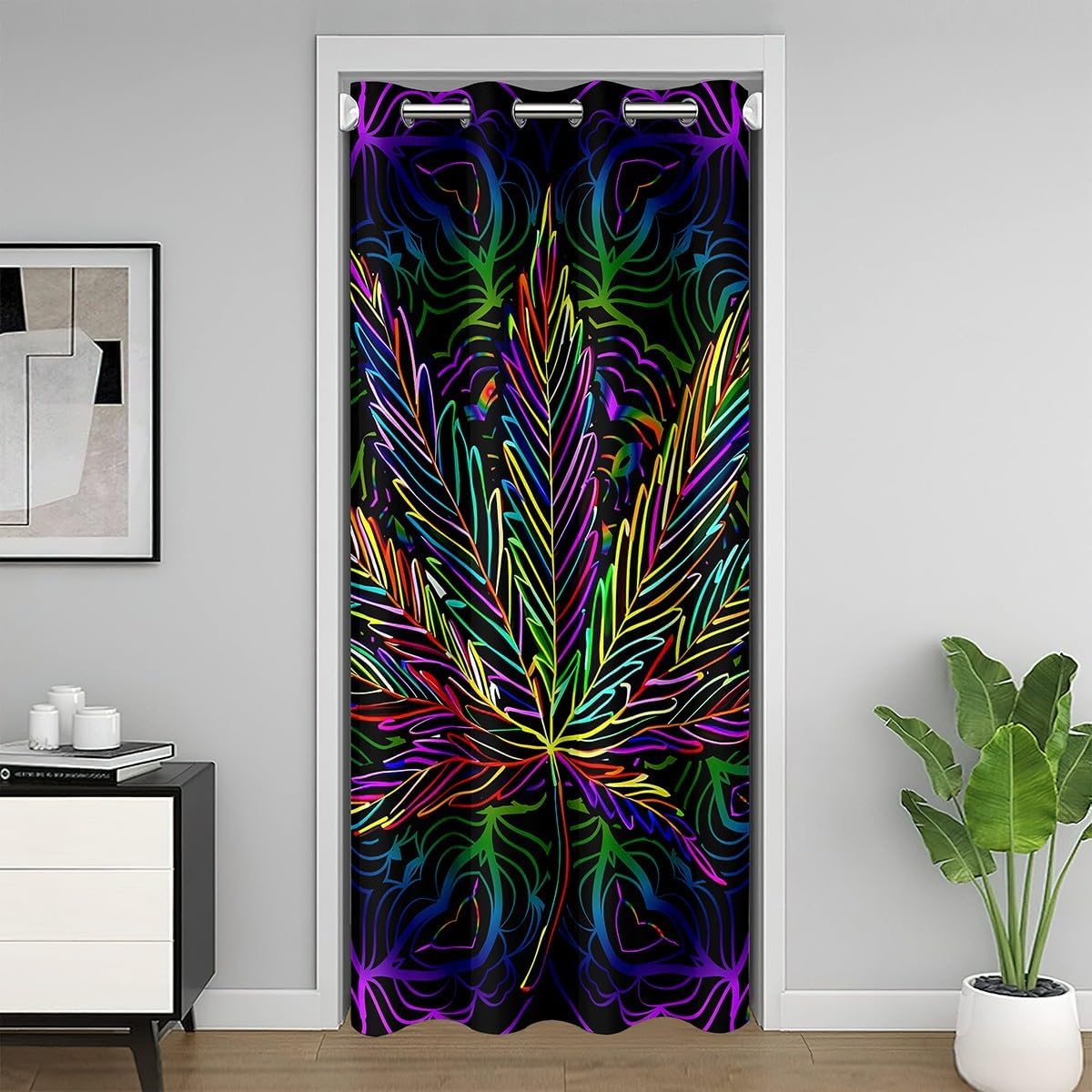 Amazon.com: Privacy Thermal Insulated Door Curtain, Marijuana Weed Door ...