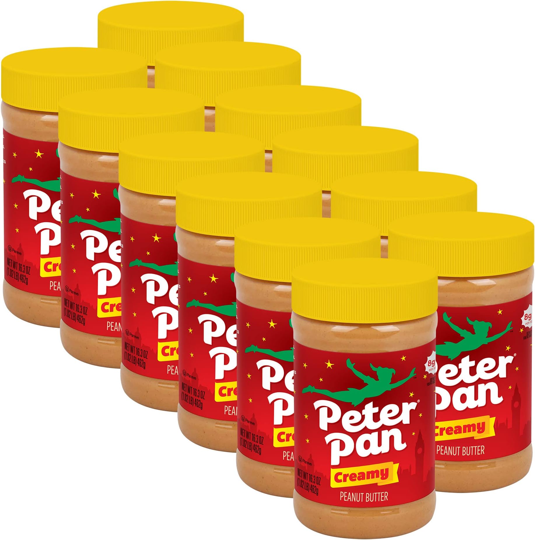 Amazon.com : Peter Pan Creamy Peanut Butter, Made with Roasted Peanuts ...