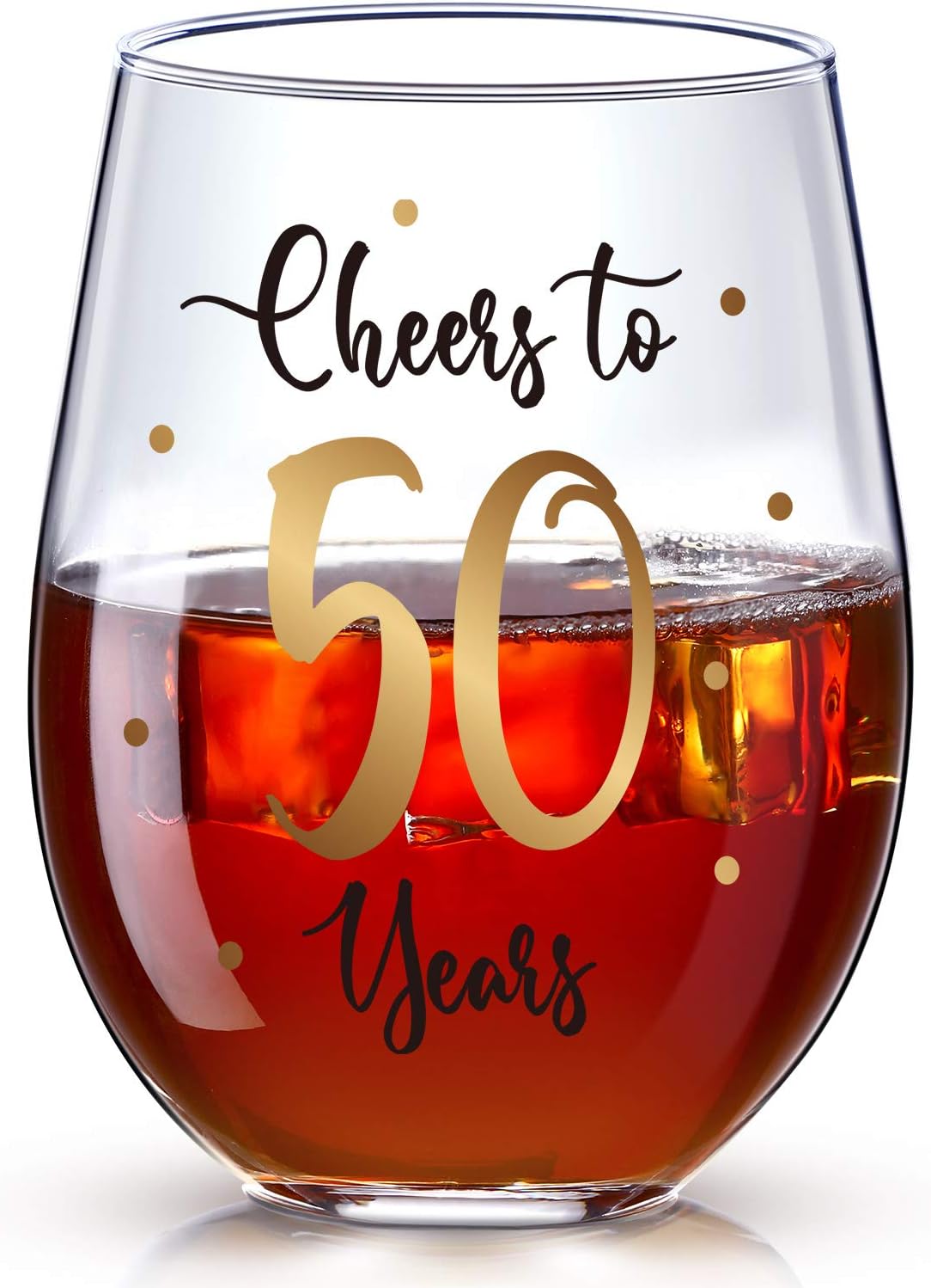 Amazon.com | Patelai 50th Birthday Wine Glass to 50 Years 50th Birthday ...