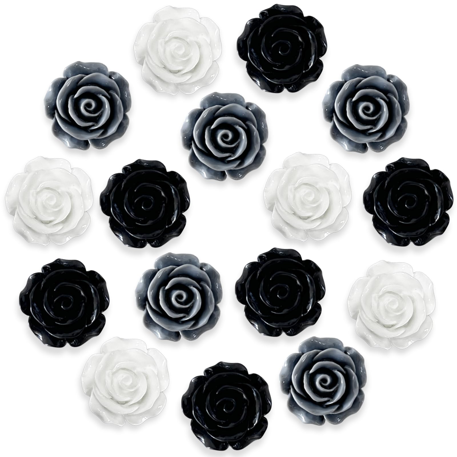 Amazon.com: 15 pcs - Cute Flower Fridge Magnets, Black Rose Fridge ...