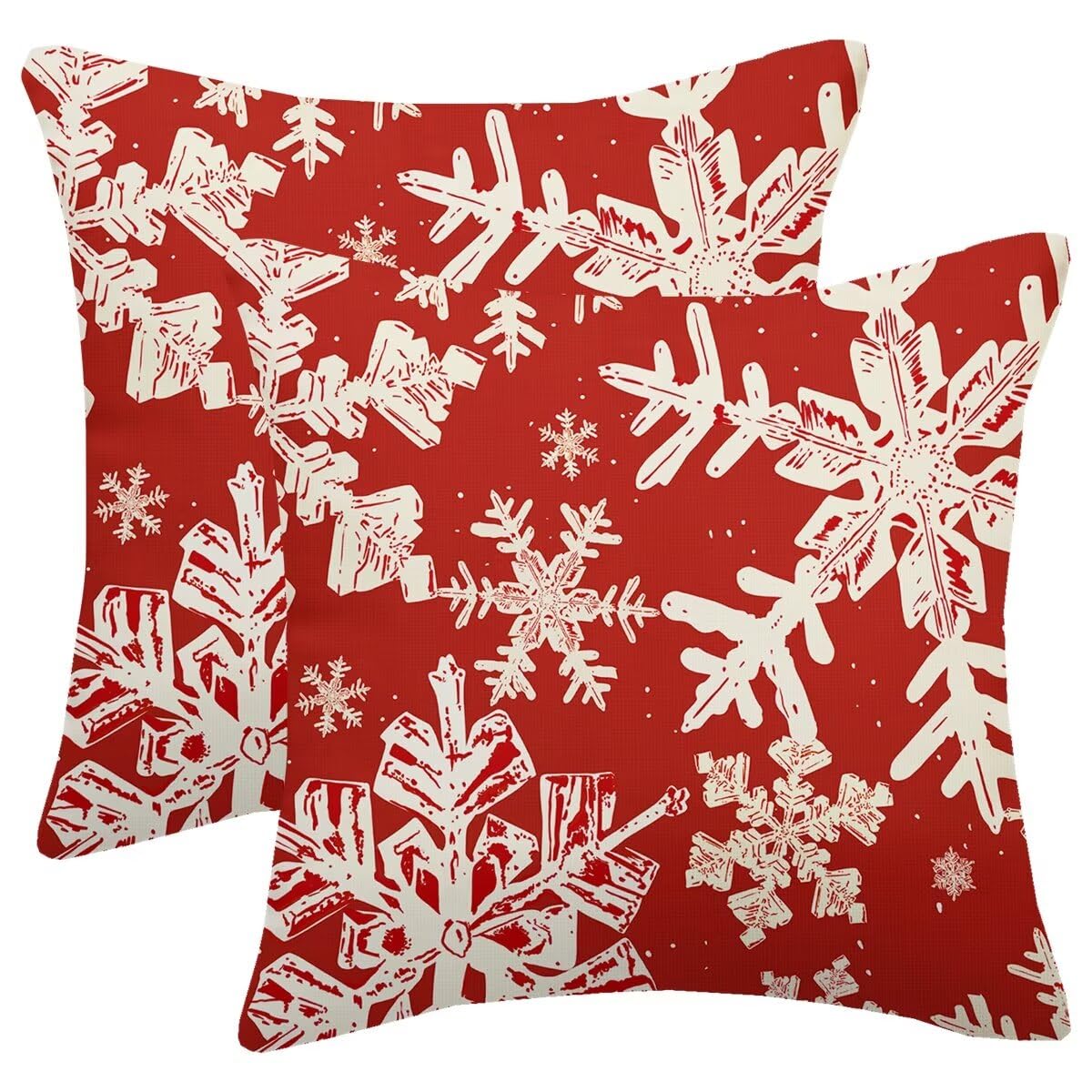 Amazon.com: AELUTYSH Red Christmas Pillow Covers 20x20 Inch Set of 2 ...