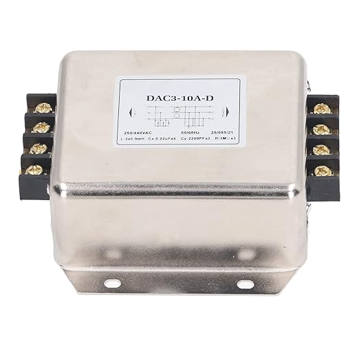 3 Phase 3 Wire Filter, 3 Phase Terminal Filter 50/60Hz Easy To Install ...