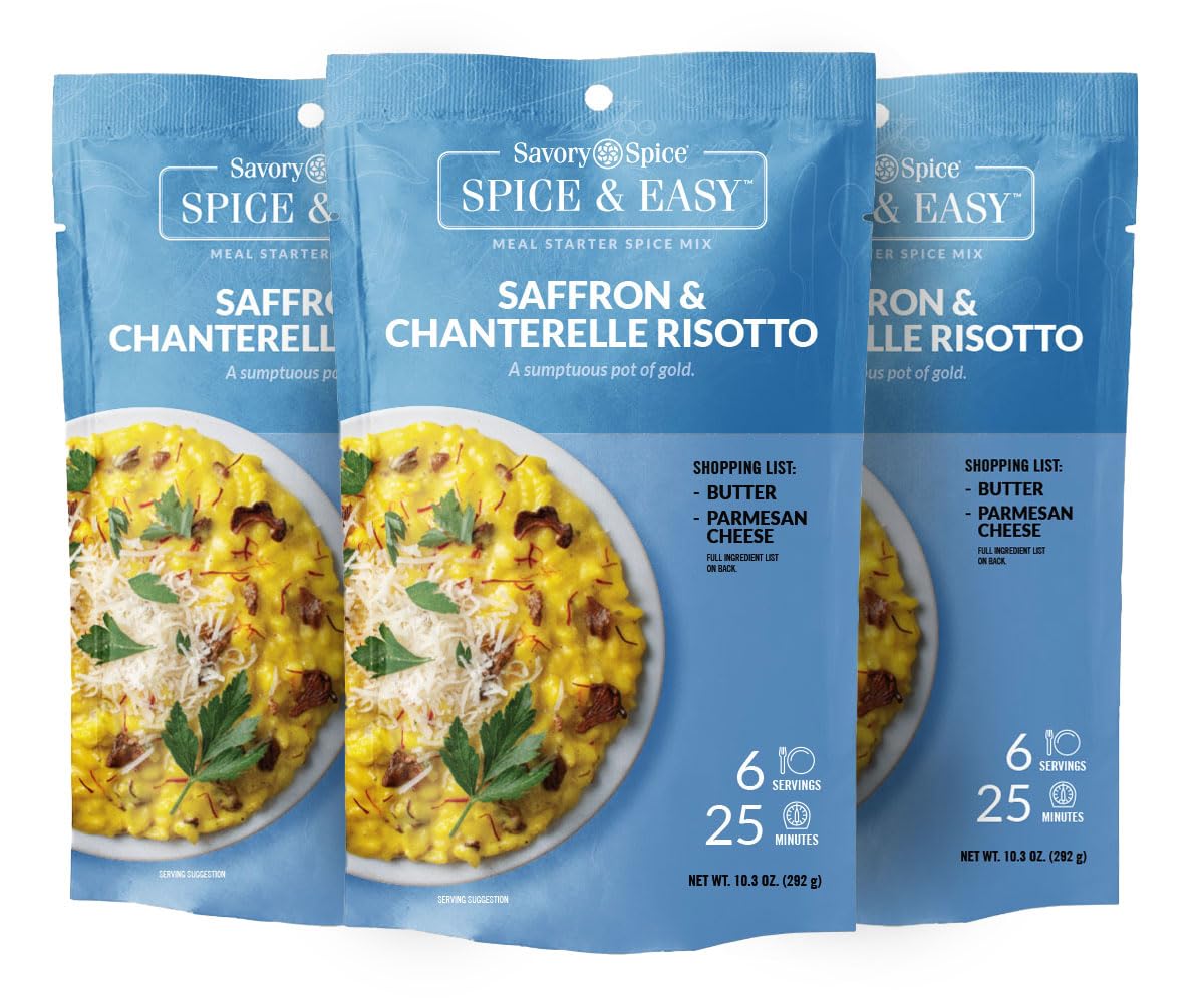Amazon.com : Savory Spice Saffron & Chanterelle Risotto 3-Count Spice ...