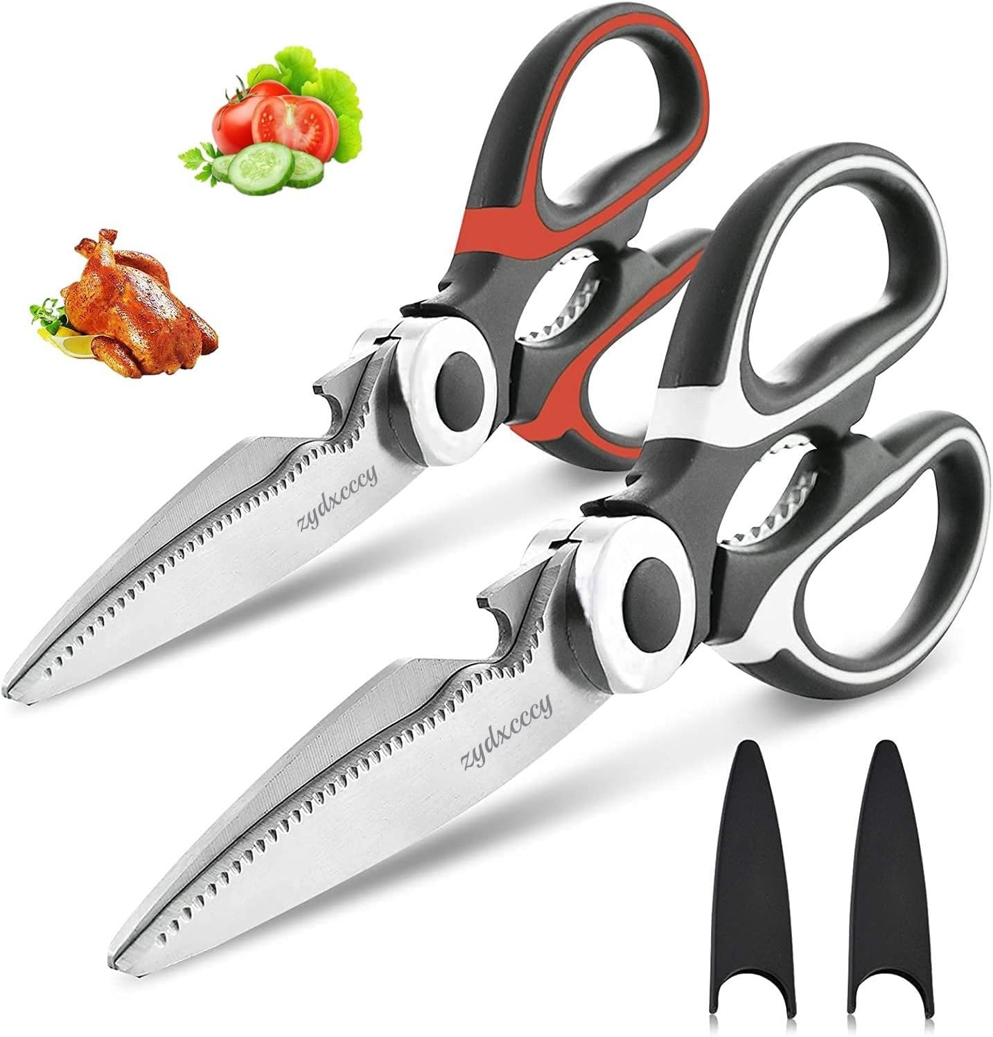 Amazon.com: Kitchen Scissor For General Use 2-Packs,Heavy Duty Kitchen ...