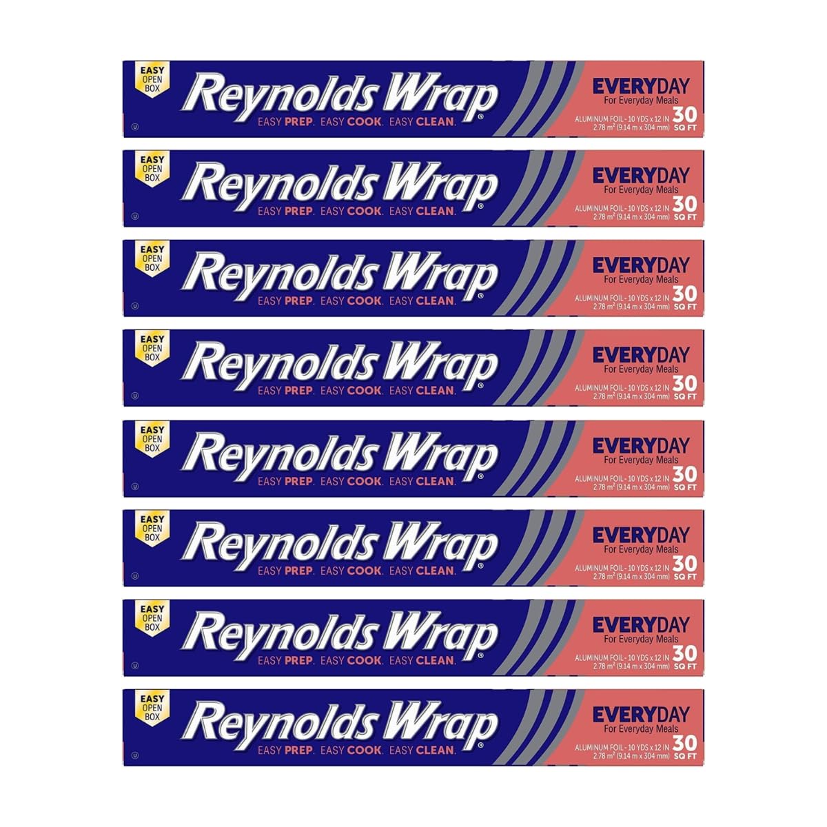 Amazon.com: Reynolds Wrap Aluminum Foil (30 Sq Ft, Pack of 8) : Health ...