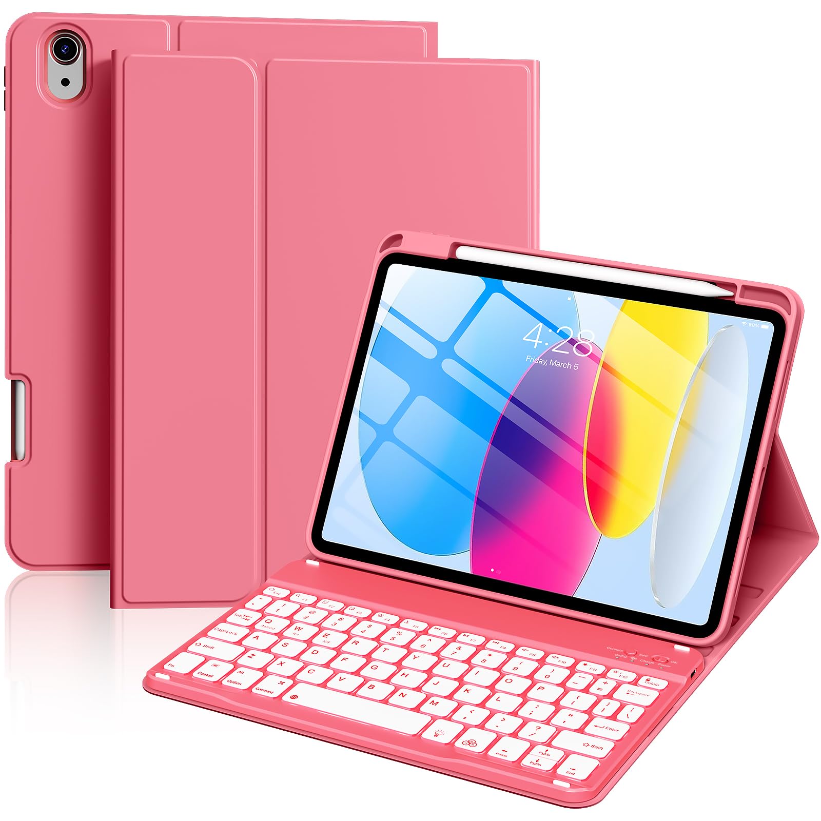 Amazon.com: aoub Keyboard Case for iPad 10th Generation Case 10.9 inch ...