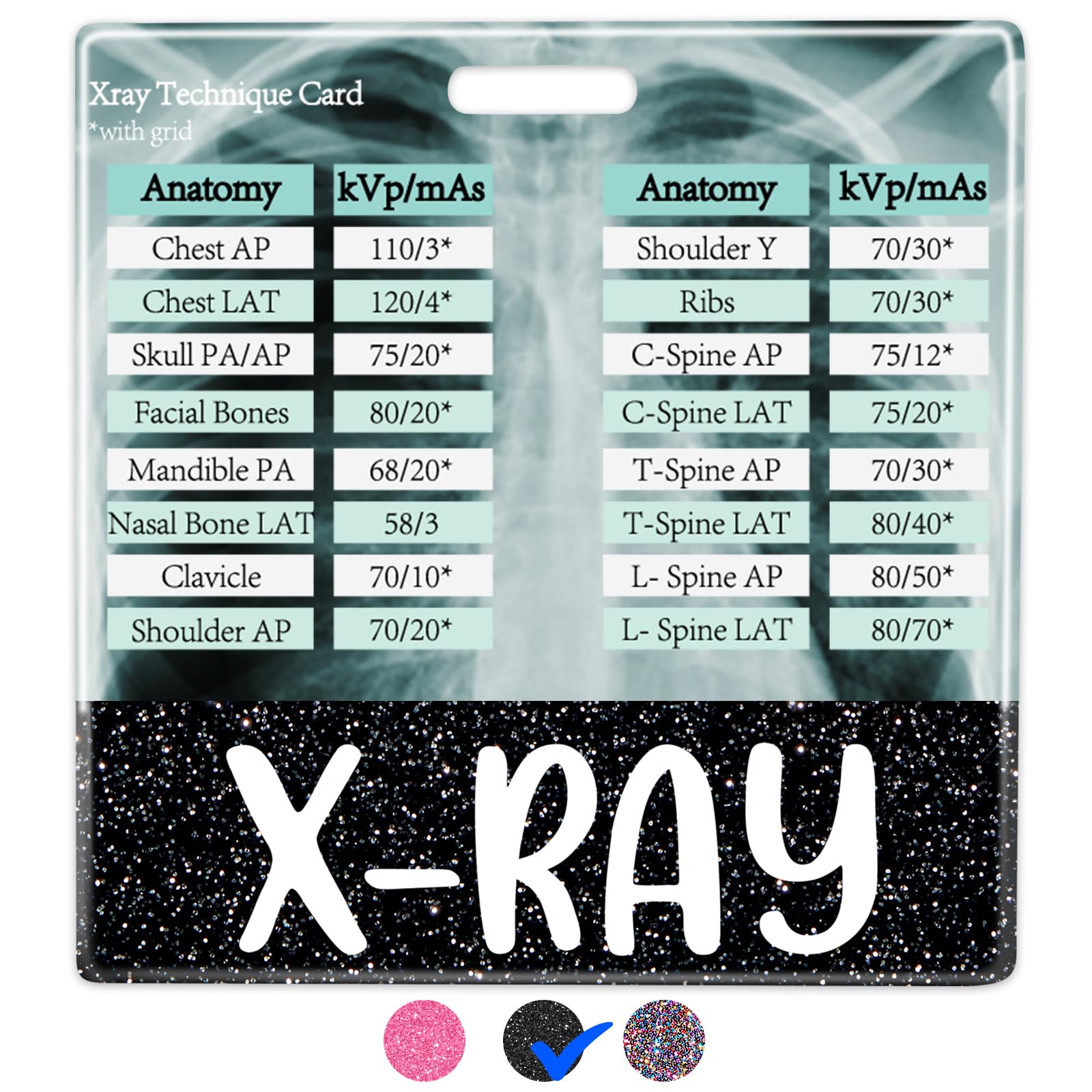 Amazon.com : Plifal X-RAY Tech Reference Card with Badge Buddy ...