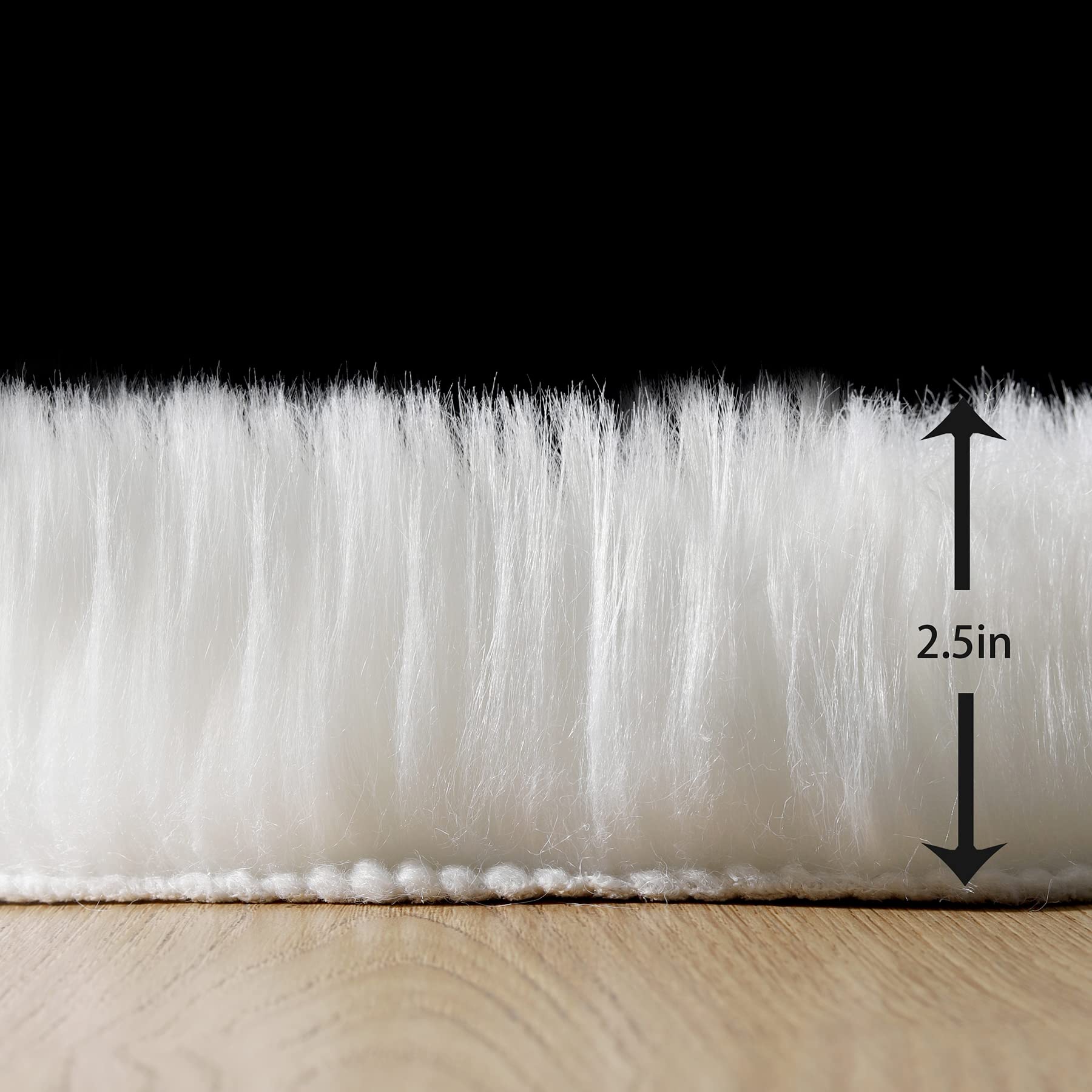 CKLZSAY Super Soft Fluffy Deluxe Rug Faux Fur Sheepskin Area Rug Home ...