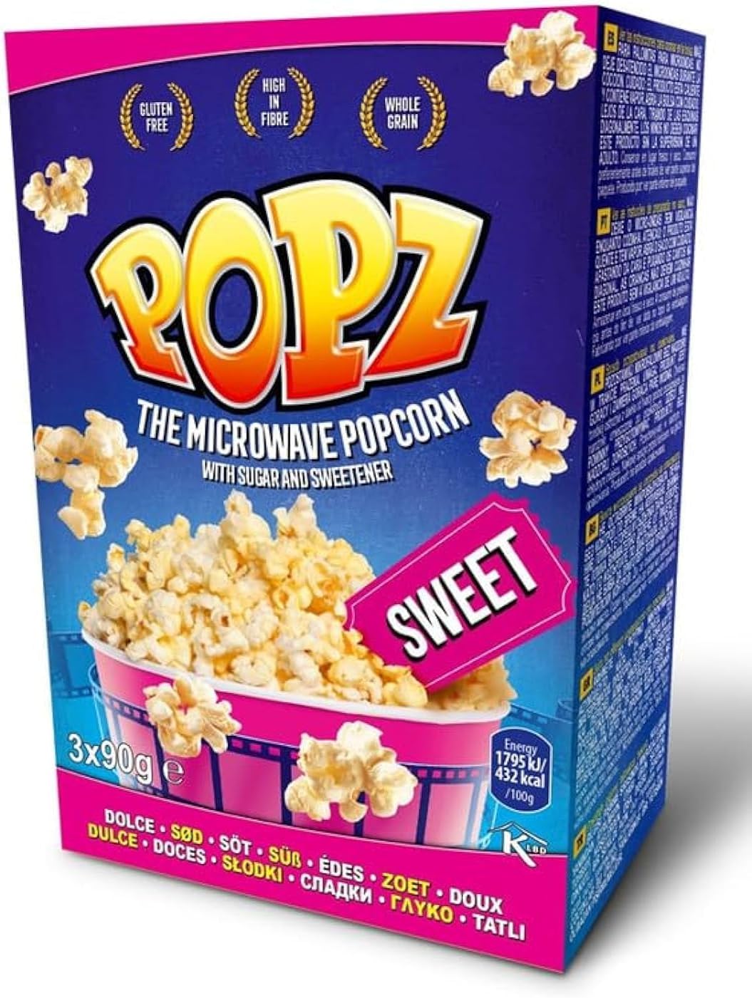 Popz - Microwave Popcorn Sweet Flavour (3packx90g) 270g : Amazon.ae ...