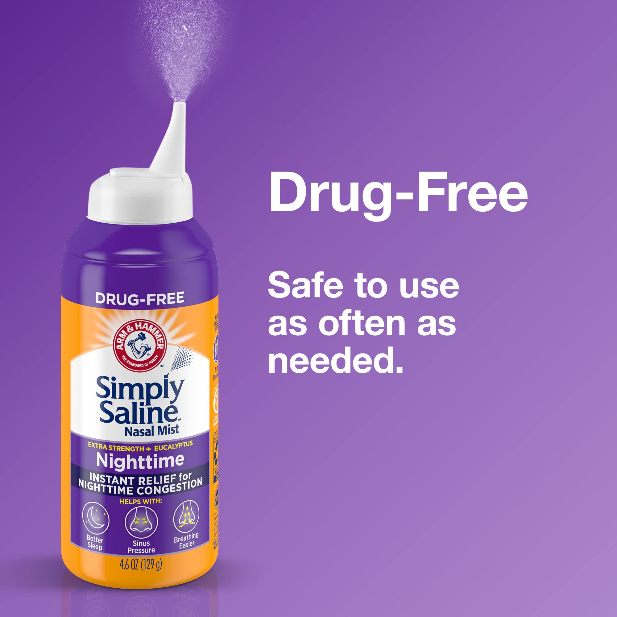 Snapklik.com : ARM & HAMMER Simply Saline Nighttime Nasal Mist 4.6oz ...
