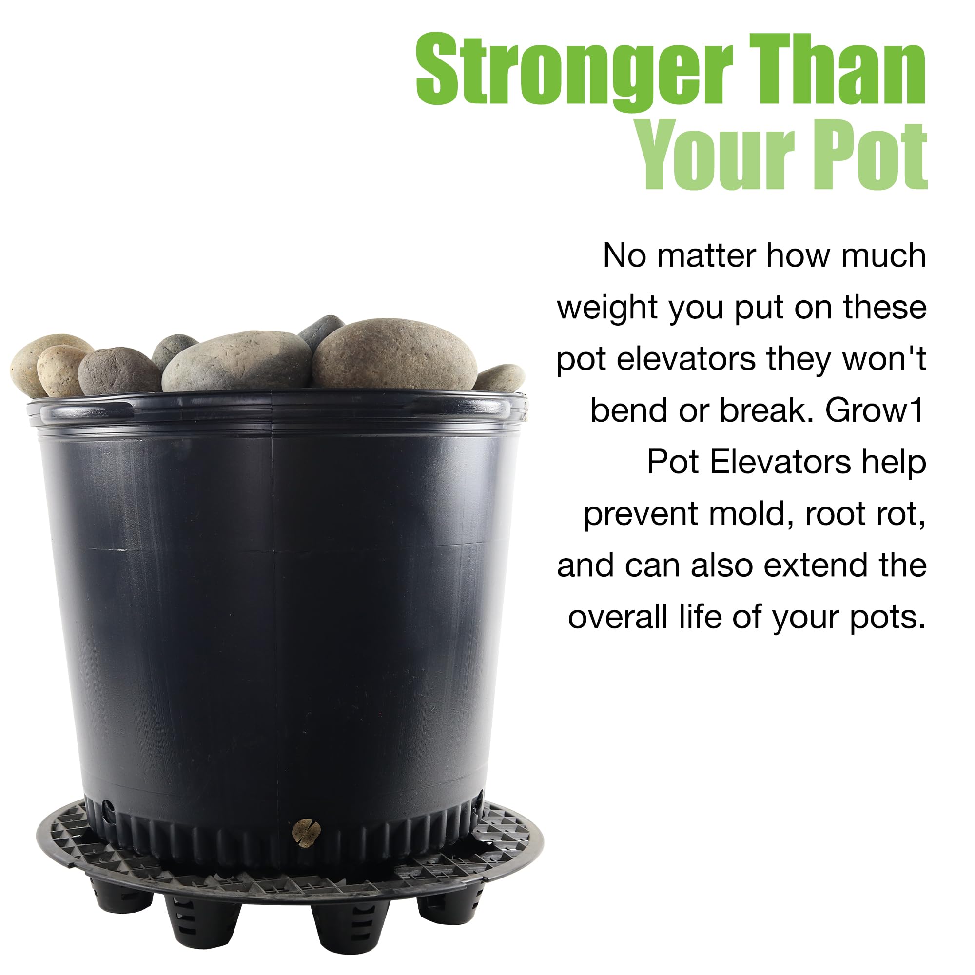 Snapklik.com : Grow1 18.5-Inch Pot Elevators For Plants