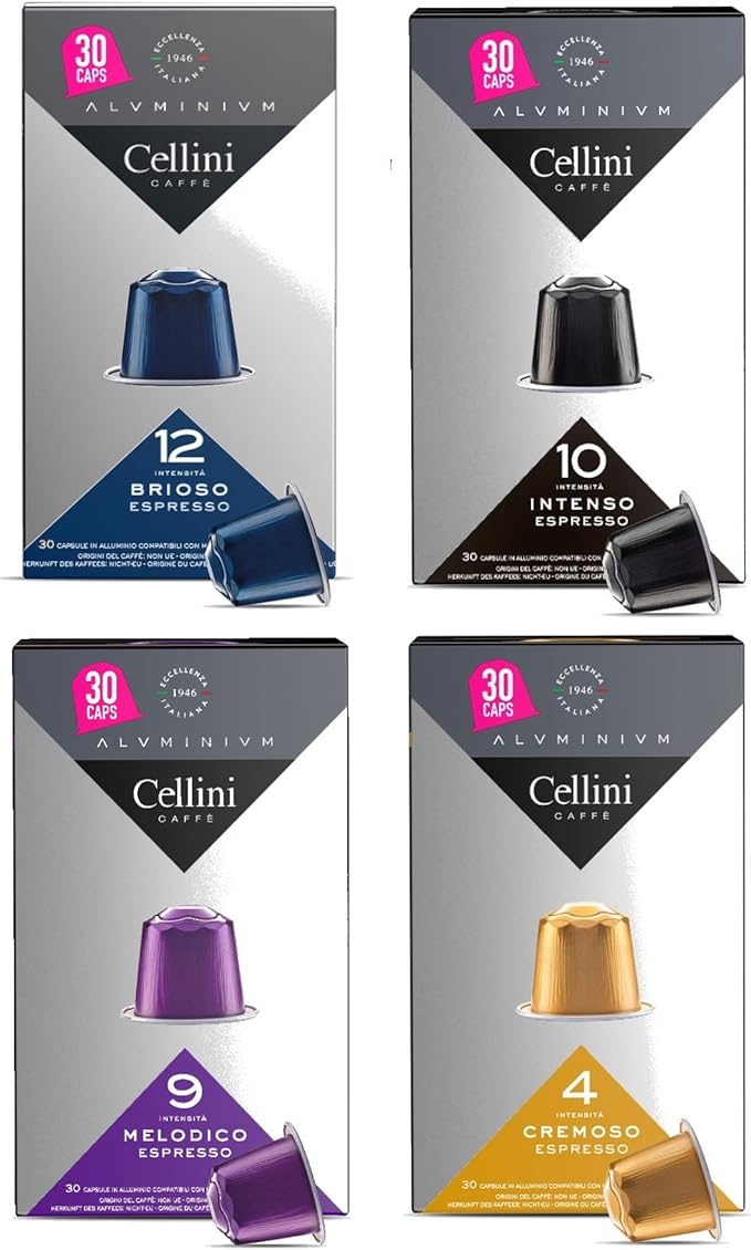 Caffè Cellini Capsule Alluminio Compatibili Nespresso - Aluminium Kit ...