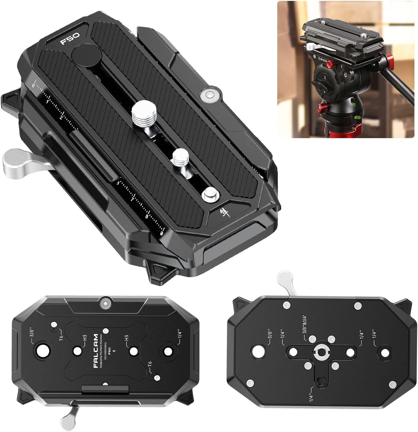 Amazon.com: FOMOZER 120mm Tripod Quick Release Plate & Clamp Kit for ...