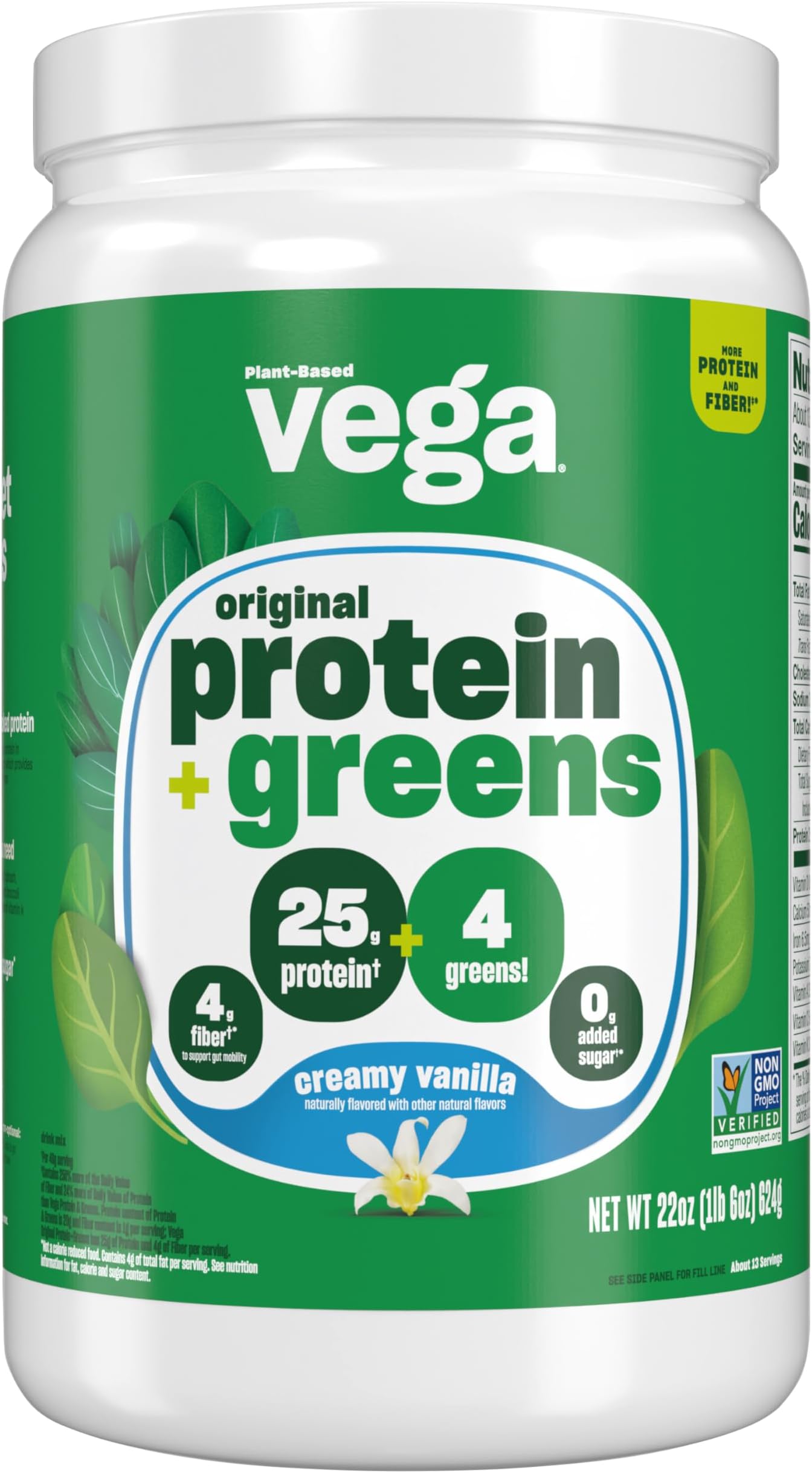 Amazon.com: Vega Protein and Greens Protein Powder, Vanilla - 20g Plant ...