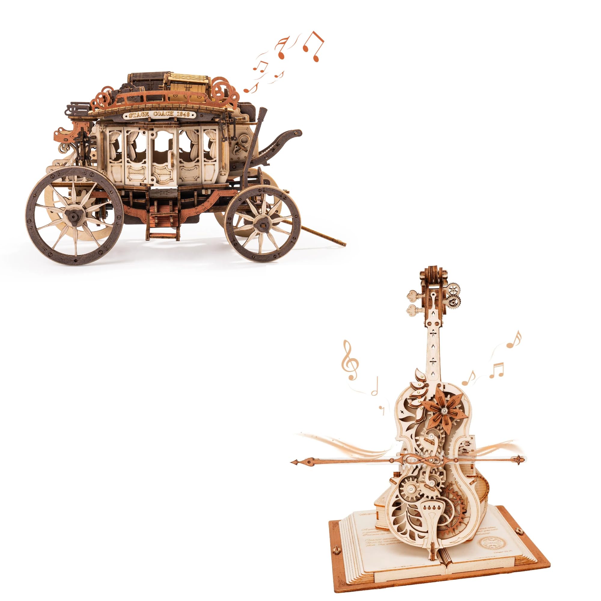 Amazon.com: ROBOTIME Music Box Puzzle Kit Bundle : Toys & Games