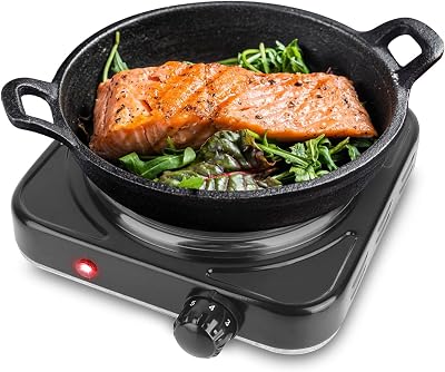 Amazon.com: SizzleCook Electric Cooktop Single Burner 110 Volt Portable ...