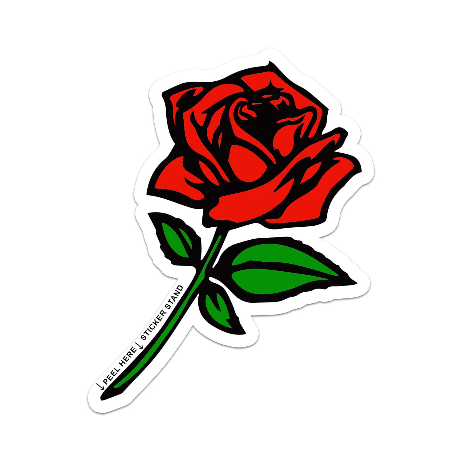 Amazon.com: Red Rose car Bumper Sticker Window Decal 5" x 3" : Automotive