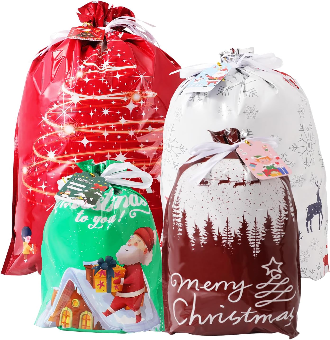 Amazon.com: Drawstring Gift Bags - Assorted Sizes for Presents - 20PCs ...
