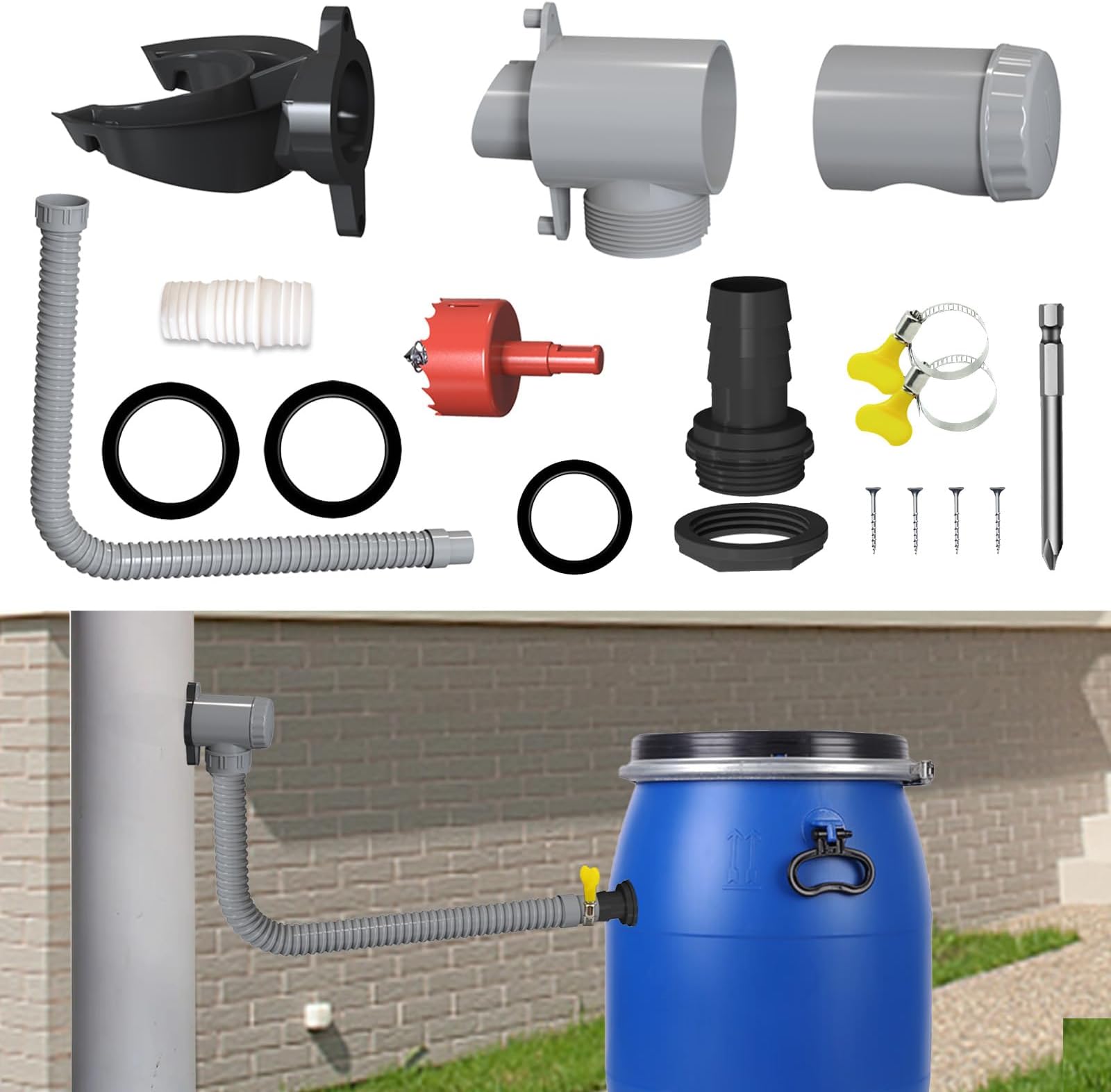 Combined Harvesters Ltd Raincatcher 75mm Cast Iron Rainwater Diverter ...