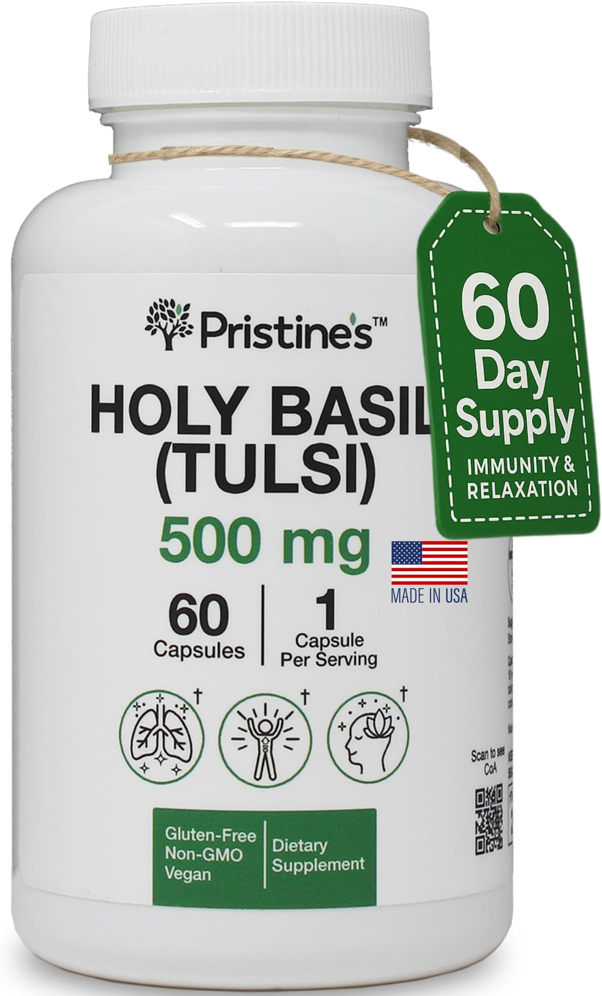Amazon.com: Piping Rock Holy Basil Capsules | 1600 mg | 200 Pills ...