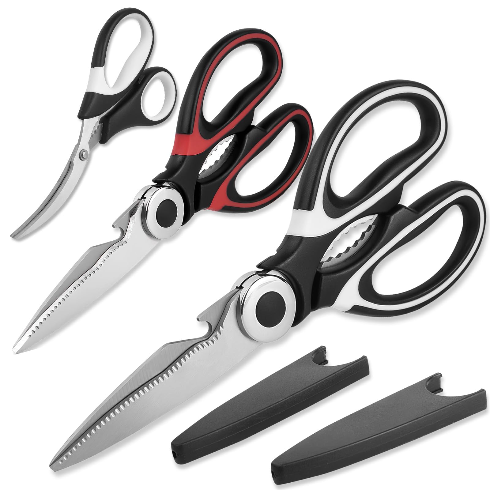 Amazon.com: Wozoohyi Kitchen Shears,3 Pack Stainless Steel Kitchen ...