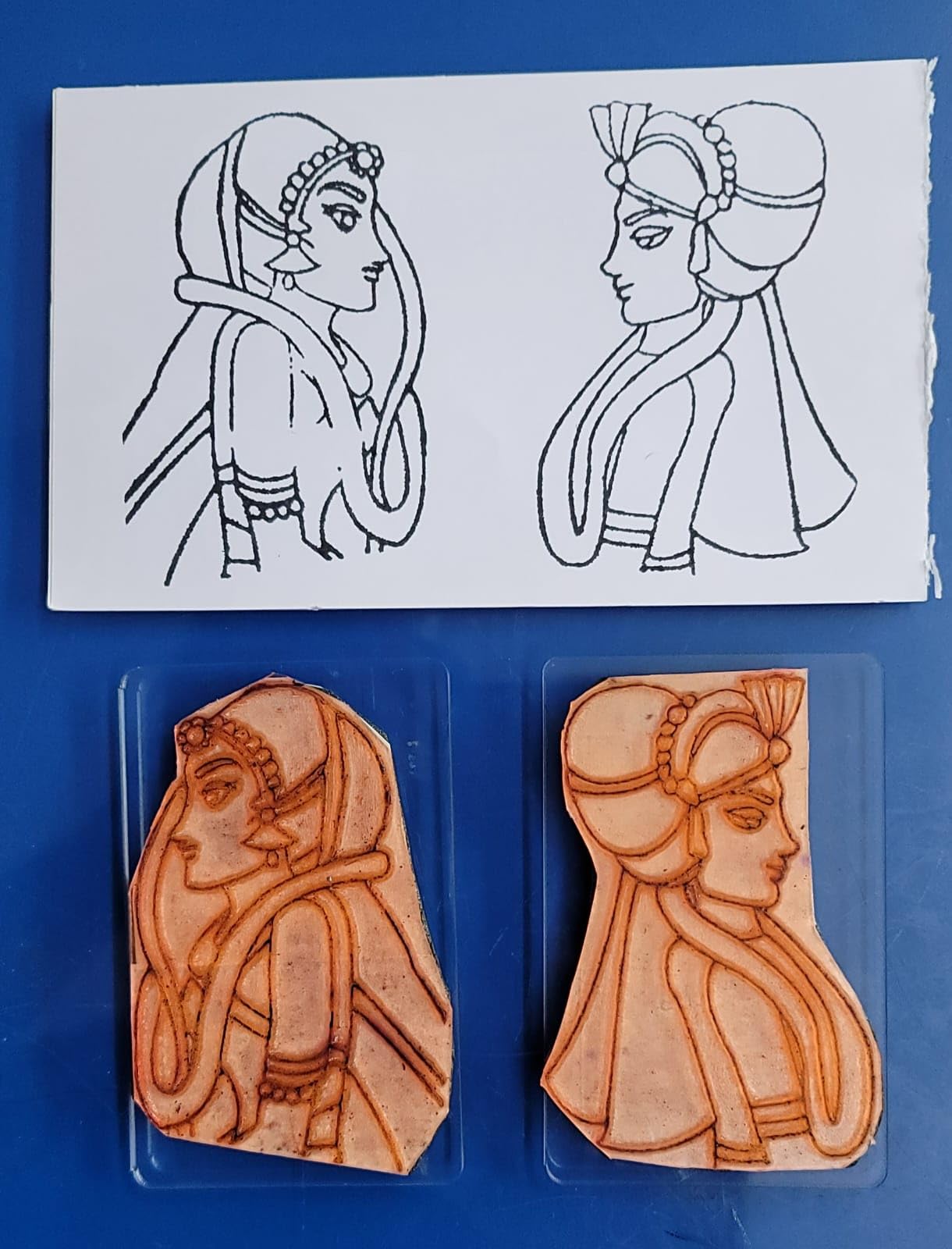 Stamp Shop Mehndi Supporting Tools dulha dulhan 004 Size 55x80 : Amazon ...