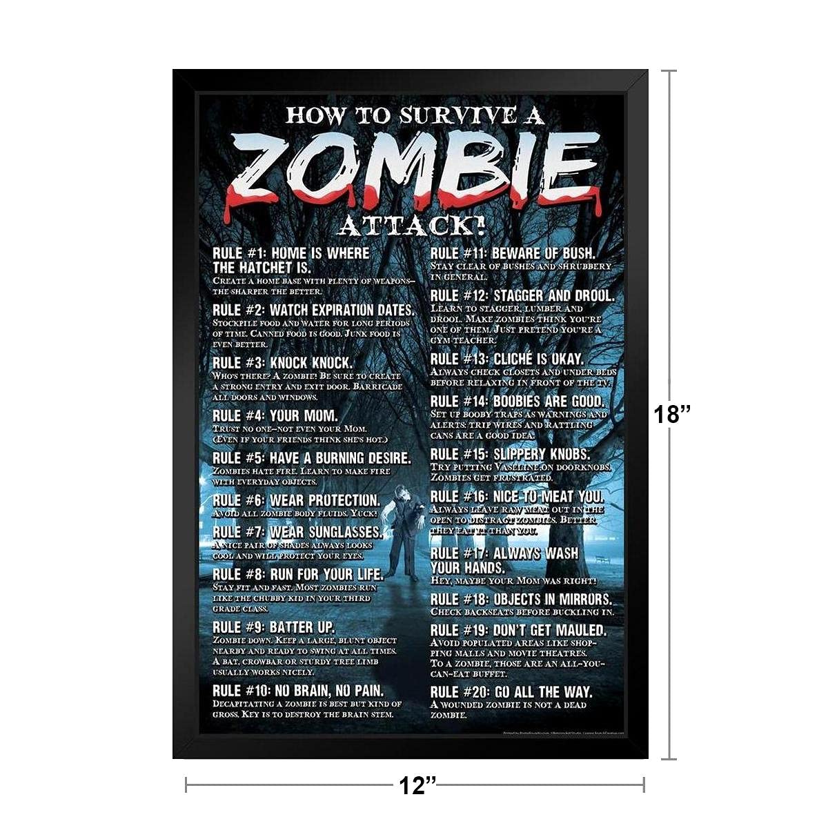 How To Survive A Zombie Apocalypse Poster Could You Survive A Zombie