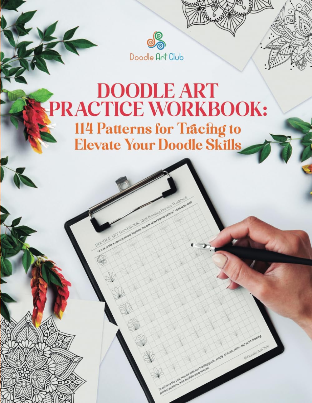Buy Doodle Art Practice Workbook: 114 Patterns for Tracing to Elevate ...