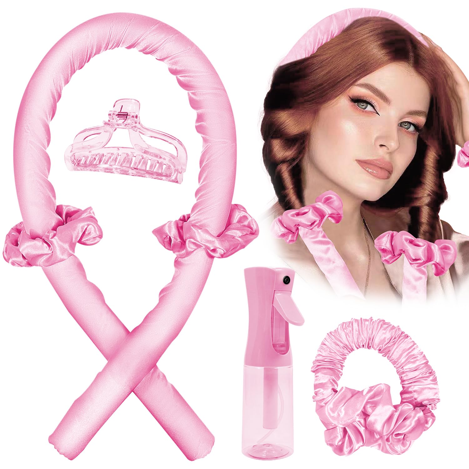Amazon.com : Heatless Hair Curler and Curling Scrunchie Set, Heatless ...