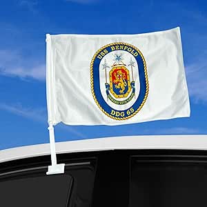 Amazon.com: Double Sided Car Flag - 12" x 15" with US Navy USS Benfold ...