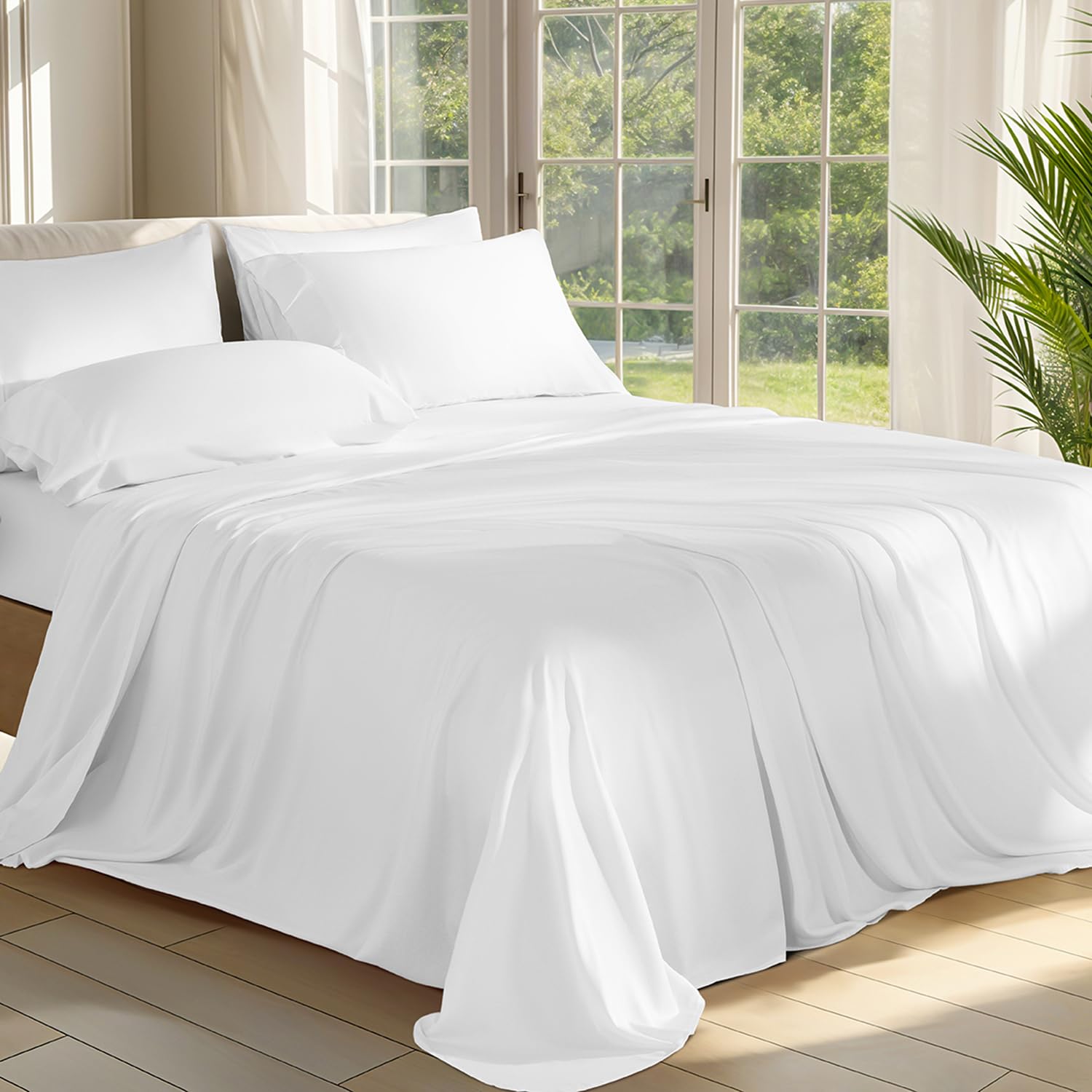 Amazon.com: Shilucheng 100% Viscose Derived from Bamboo_ Sheets King ...