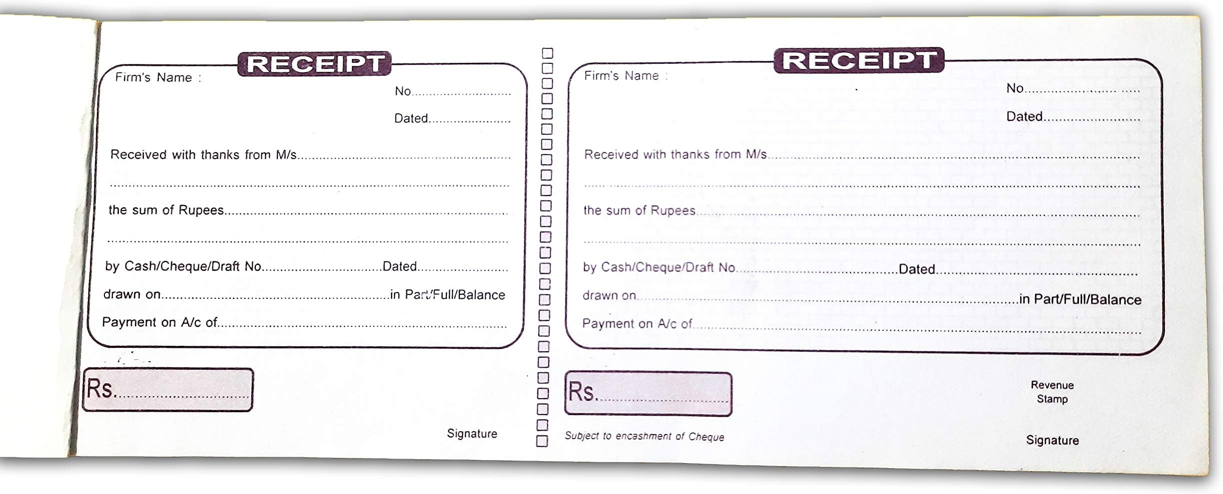 LRS Rent Receipt Book Long Type- 50 Sheets (Pack of 24) : Amazon.in ...