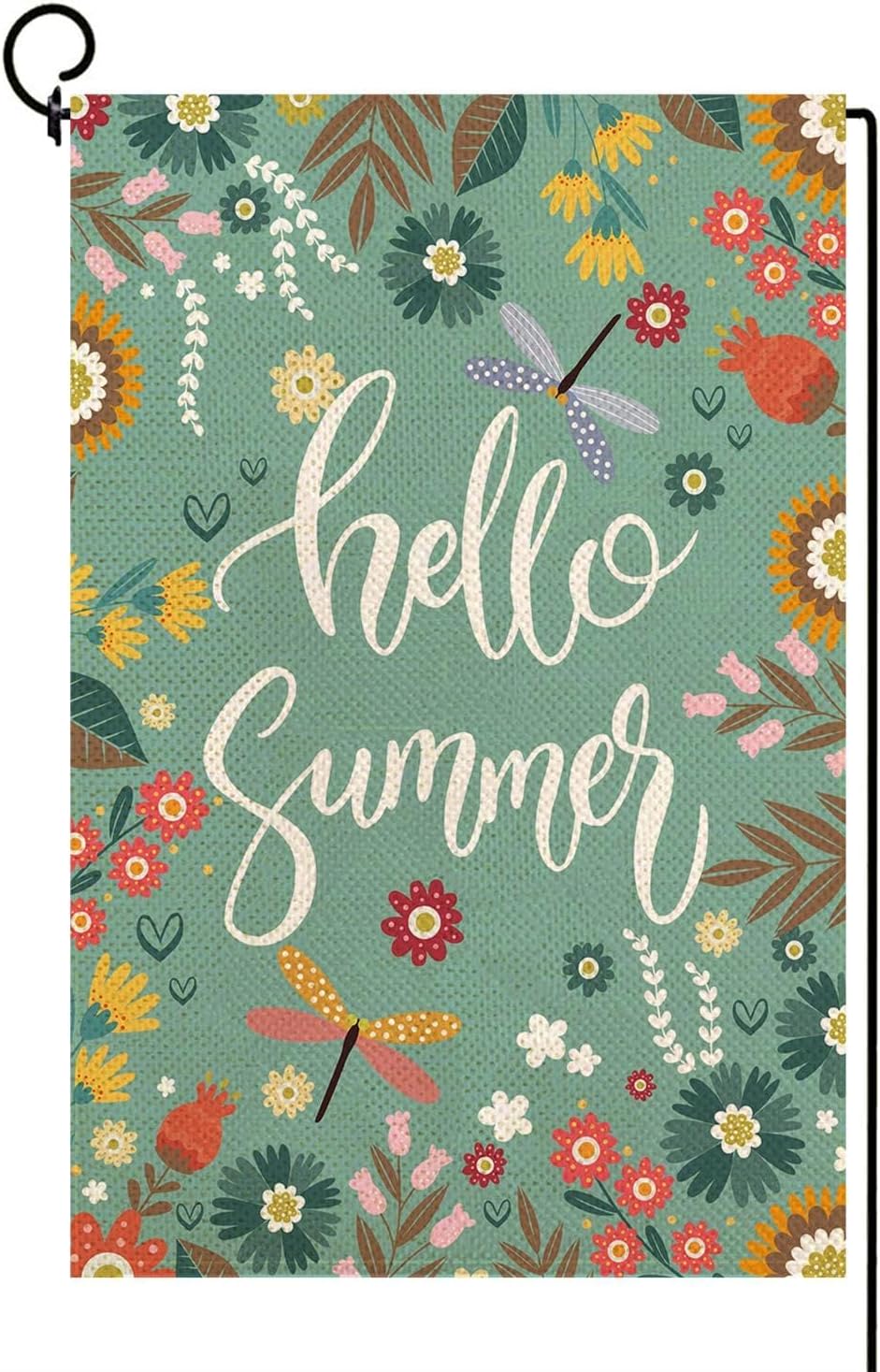 Amazon.com : Live Happy Spring Summer Garden Flag 12x18 Inch Double ...