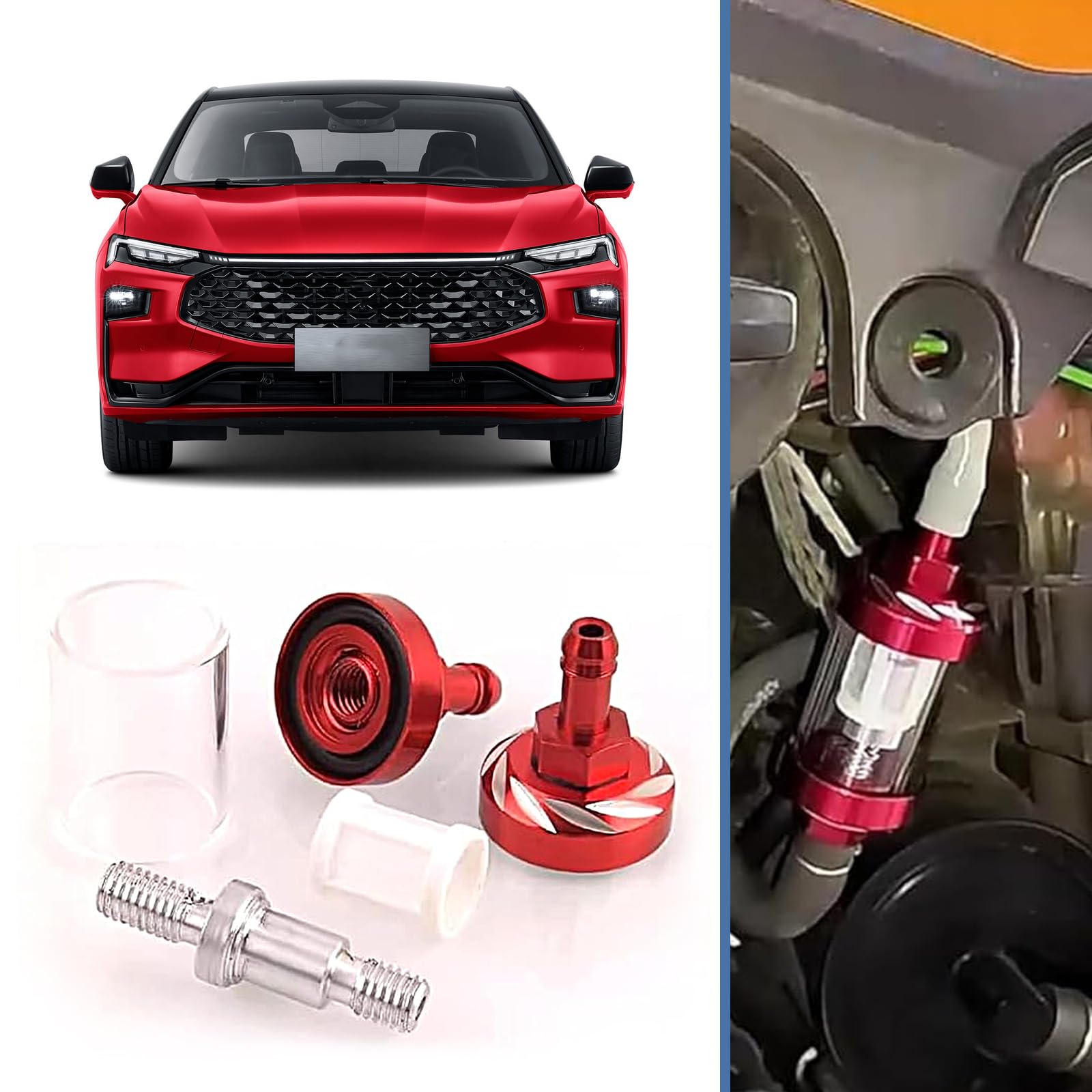 Snapklik.com : Sumjig 1 PC Auto In/Out Fuel Filter Cup, Inline Clear ...